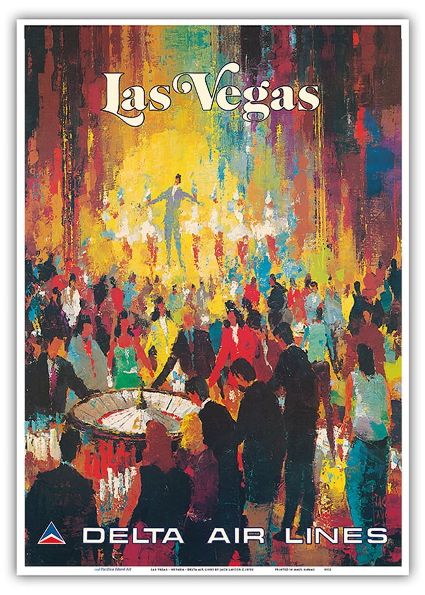 Las Vegas - Nevada - Delta Air Lines - Vintage Airline Travel Poster by ...