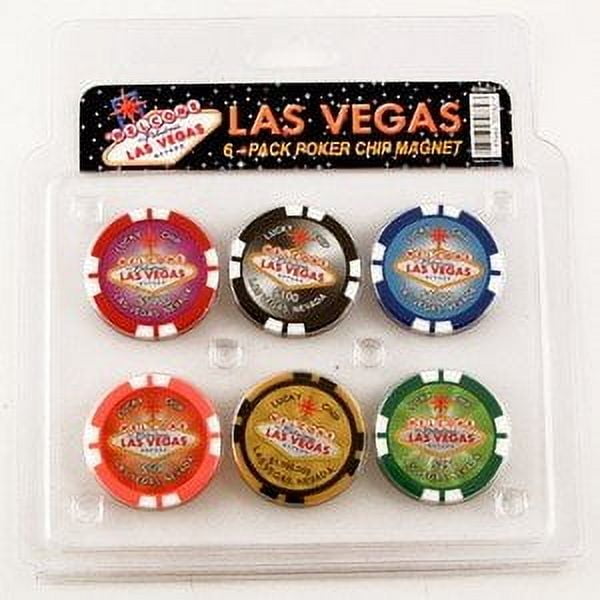 Las Vegas Poker Chip Refrigerator Magnets Set of 6 - Walmart.com