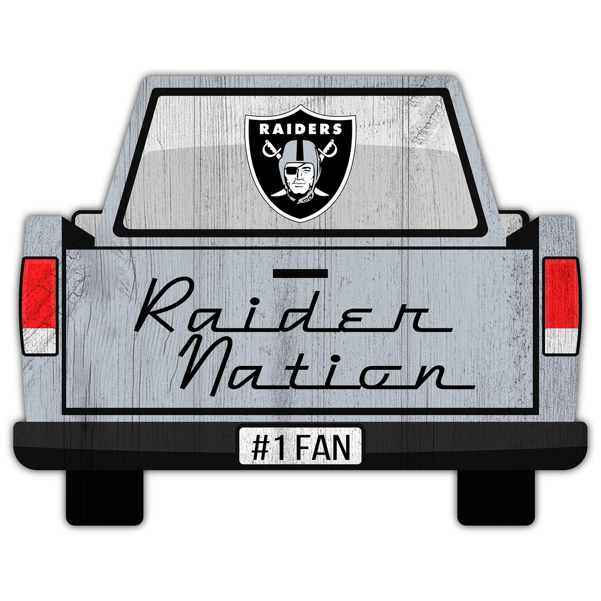 Las Vegas Raiders 12'' x 12'' Truck Back D-cor - Walmart.com