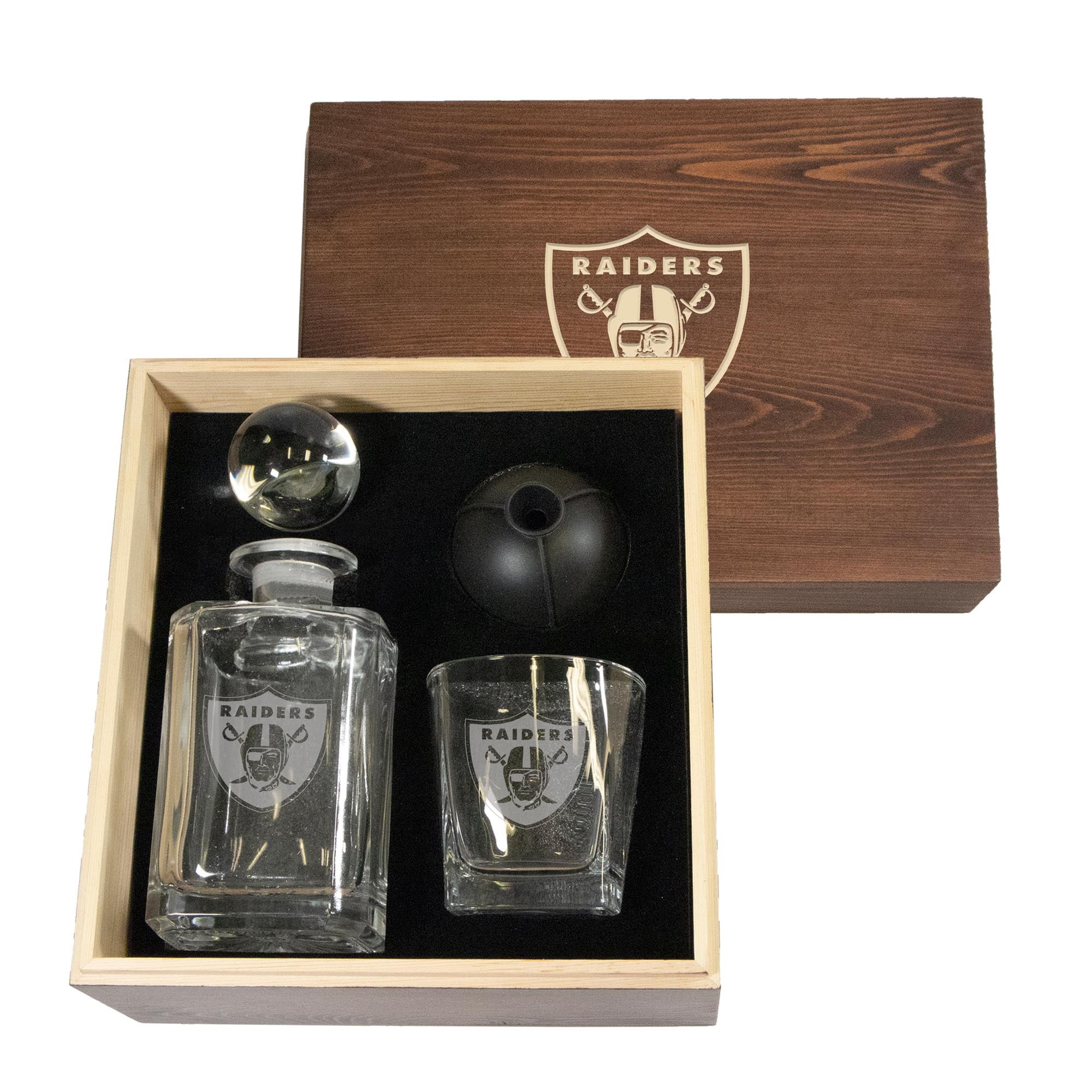 Las Vegas Raiders 15oz. Decanter and 10oz. Whiskey Glass Set - Walmart.com