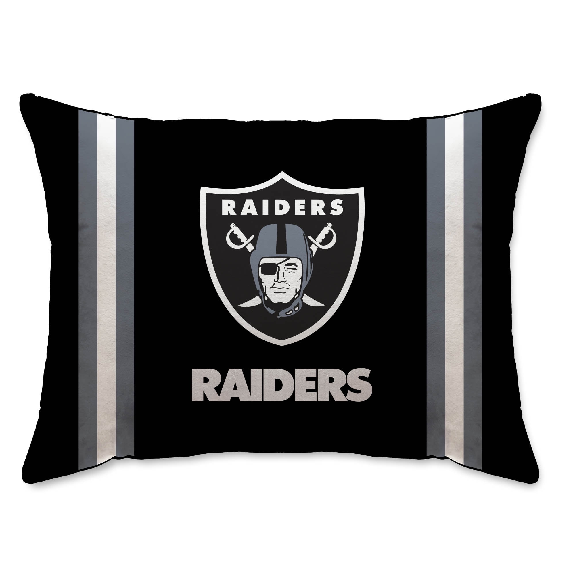 Las Vegas Raiders 20" x 26" Standard Stripe Logo Micro Plush Bed Pillow ...