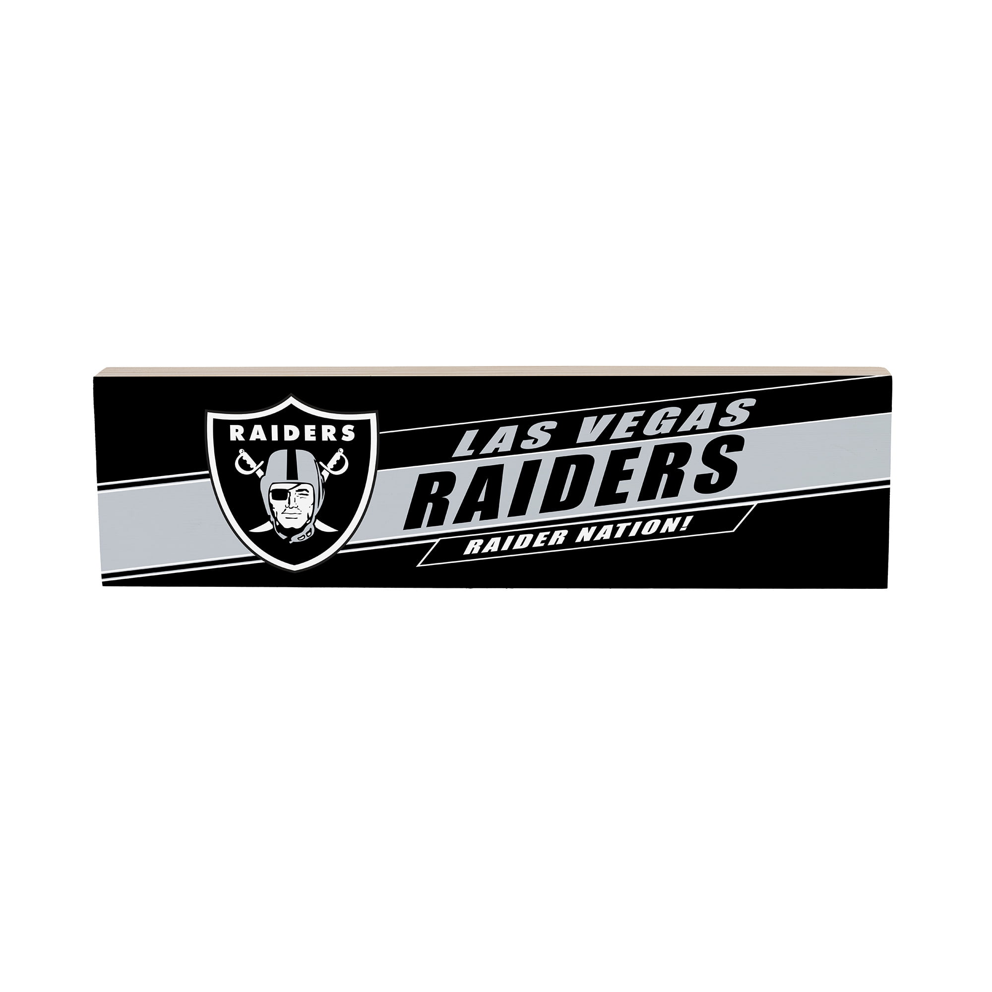 Las Vegas Raiders 5" x 18" Shadow Logo Wood Mantle Sign - Walmart.com