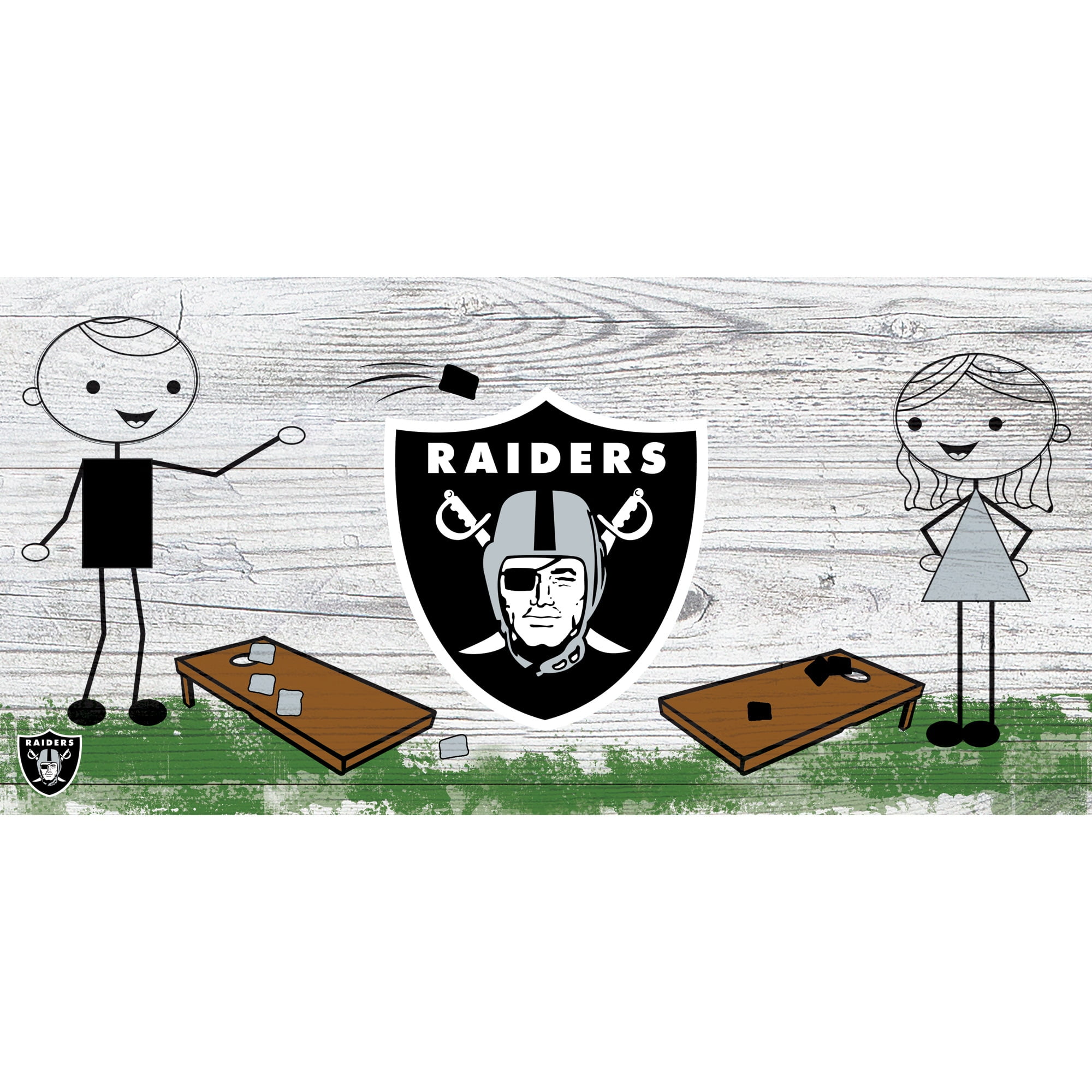 Las Vegas Raiders 6'' x 12'' Fansticks Cornhole Sign - Walmart.com