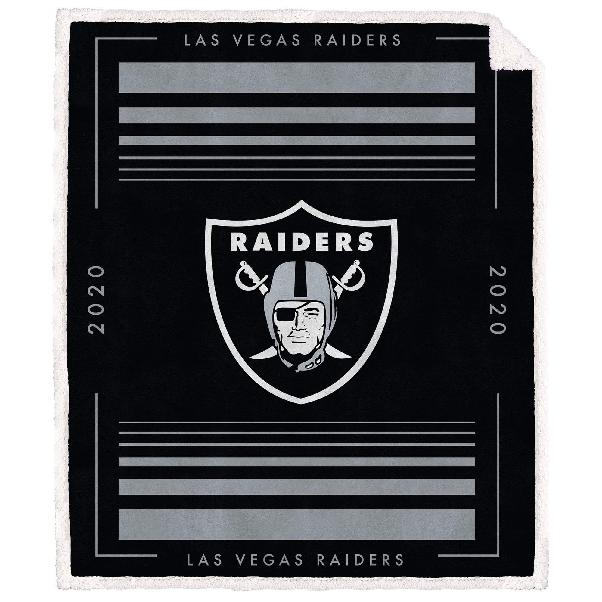 Las Vegas Raiders 60" x 70" Basic Block Royal Plush Sherpa Blanket ...