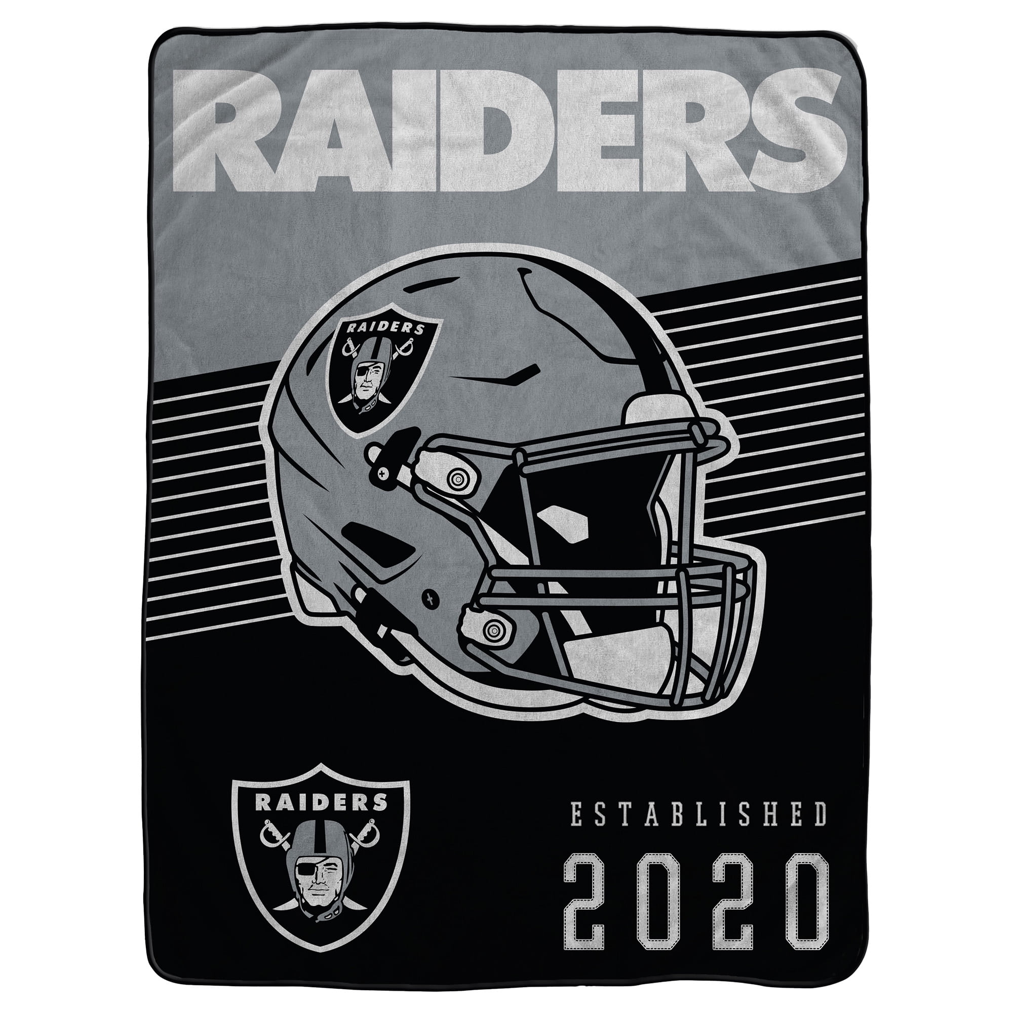 "Las Vegas Raiders 60"" x 80"" Fleece-Lined Helmet Stripes Plush ...