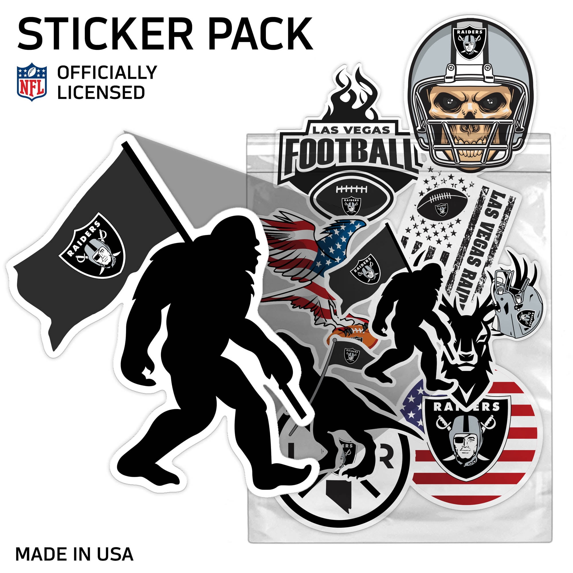 Las Vegas Raiders Assorted Sticker Pack - Walmart.com