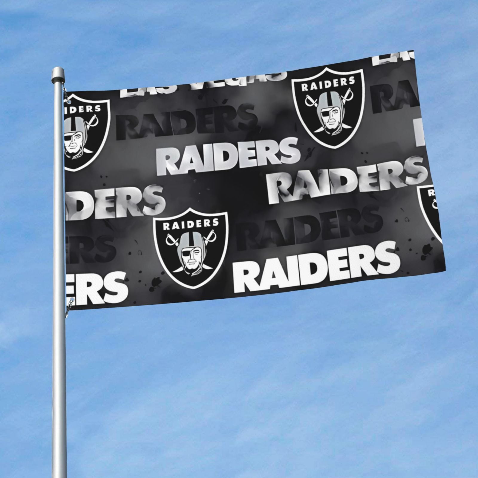Raiders Double Sided Outdoor Decorative Flag Support Flag Indoor ...