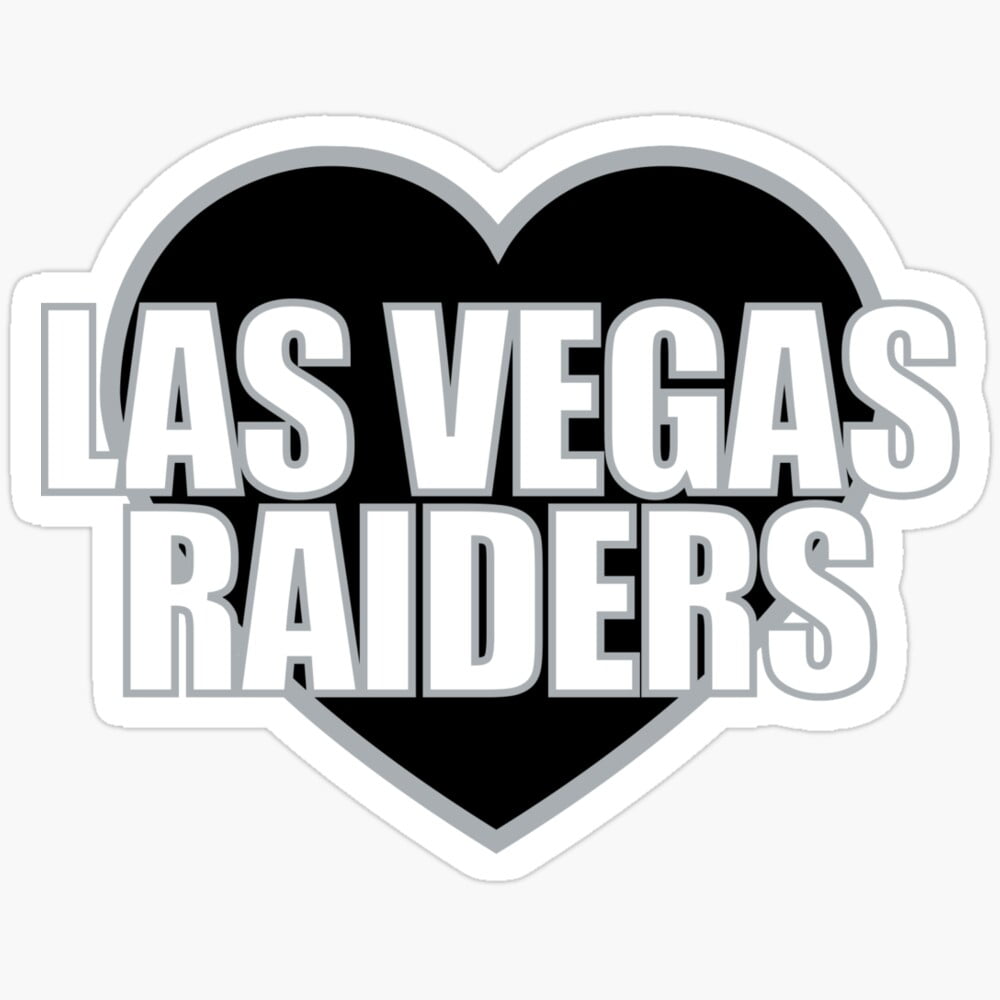 Las Vegas Raiders Heart Sticker Baseball Sticker, Football Sticker, Basketball Sticker, Sport ...