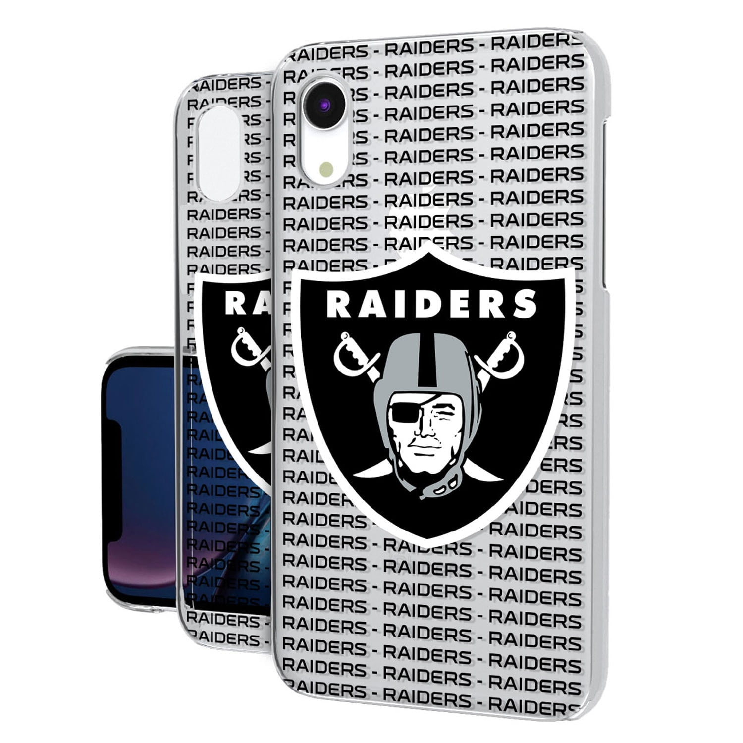 Las Vegas Raiders iPhone Clear Text Backdrop Design Case - Walmart.com