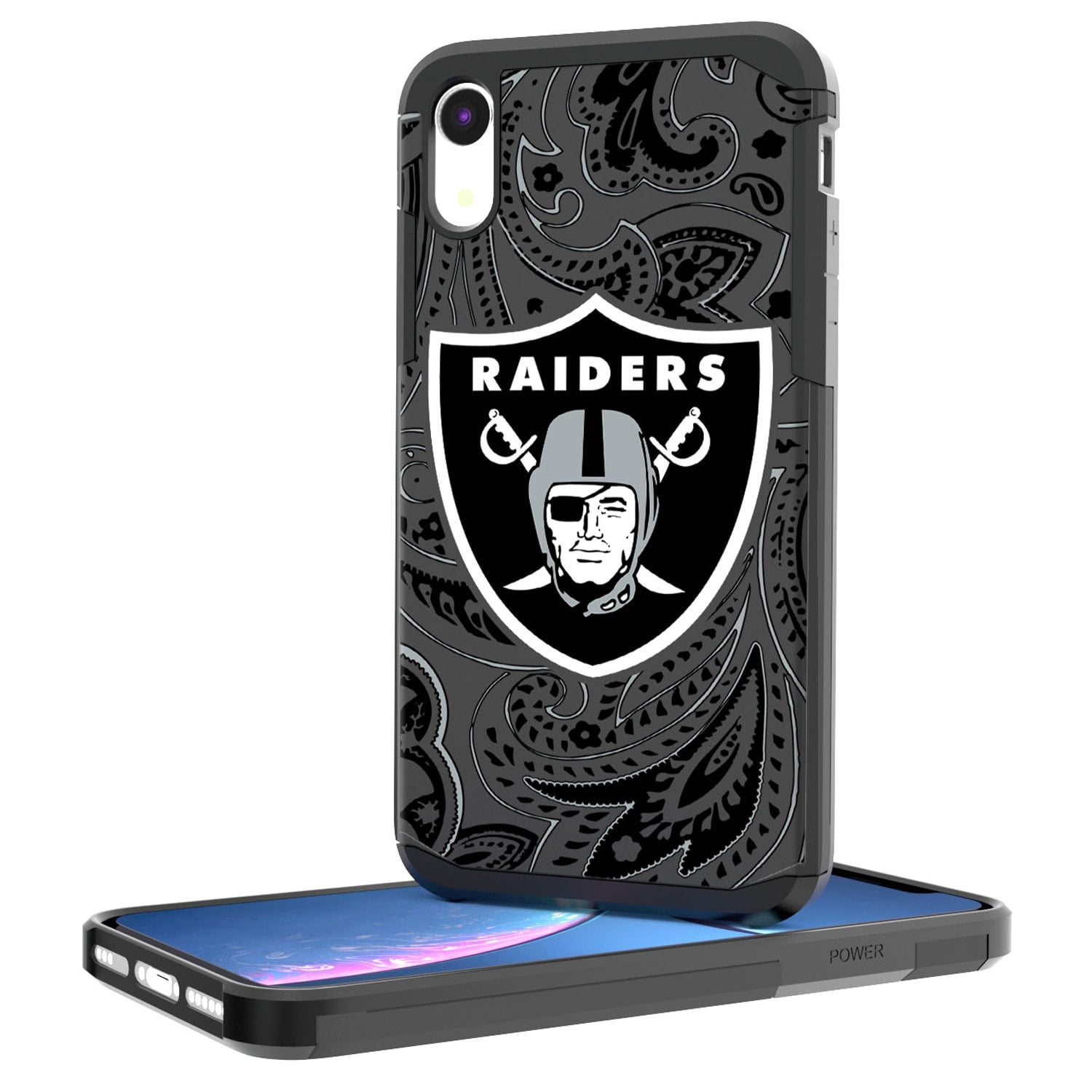 Las Vegas Raiders iPhone Rugged Paisley Design Case - Walmart.com