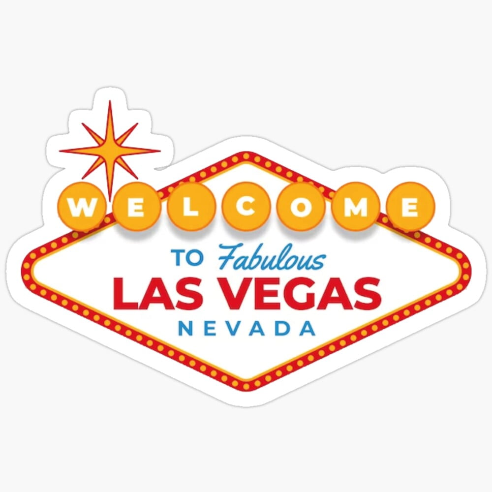 Las Vegas Sticker Phone Decal Water Bottle Stickers Car Decals, Laptop ...