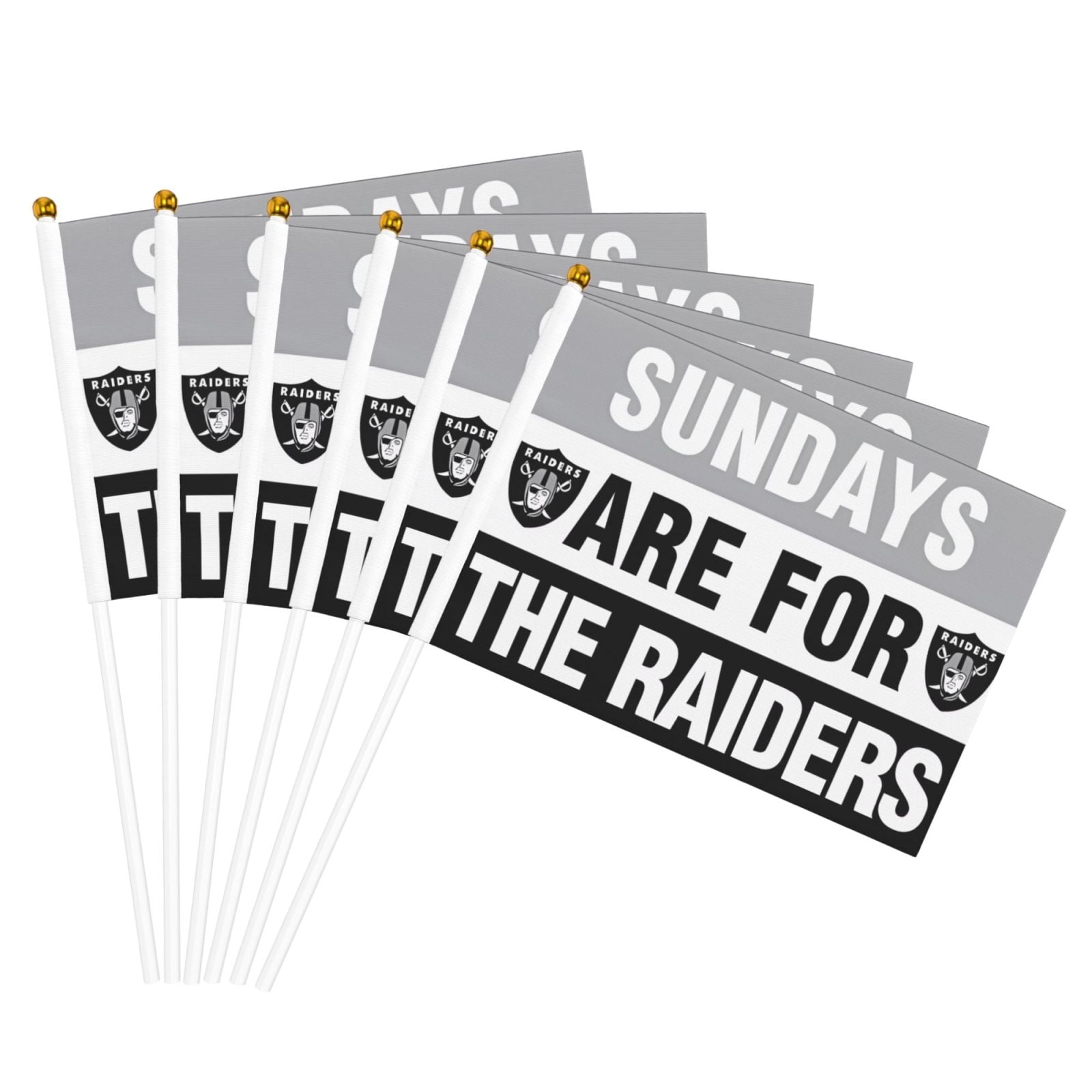 Las_Vegas Team Double Sided Hand Waving Flag(Pack of 6), Spectator Hand ...