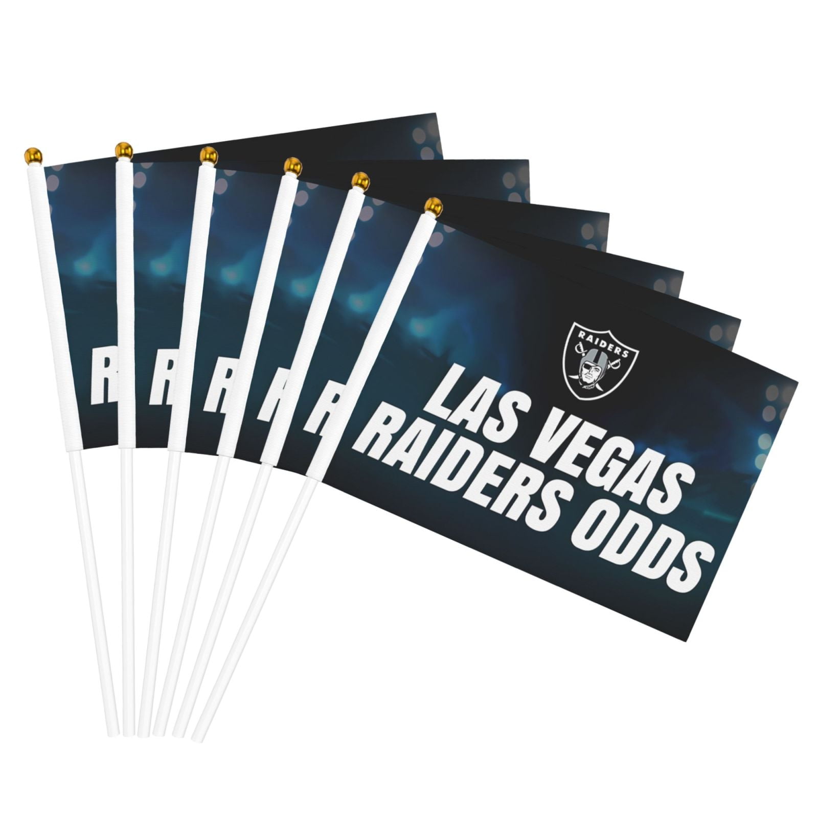 Las_Vegas Team Double Sided Hand Waving Flag(Pack of 6), Spectator Hand ...
