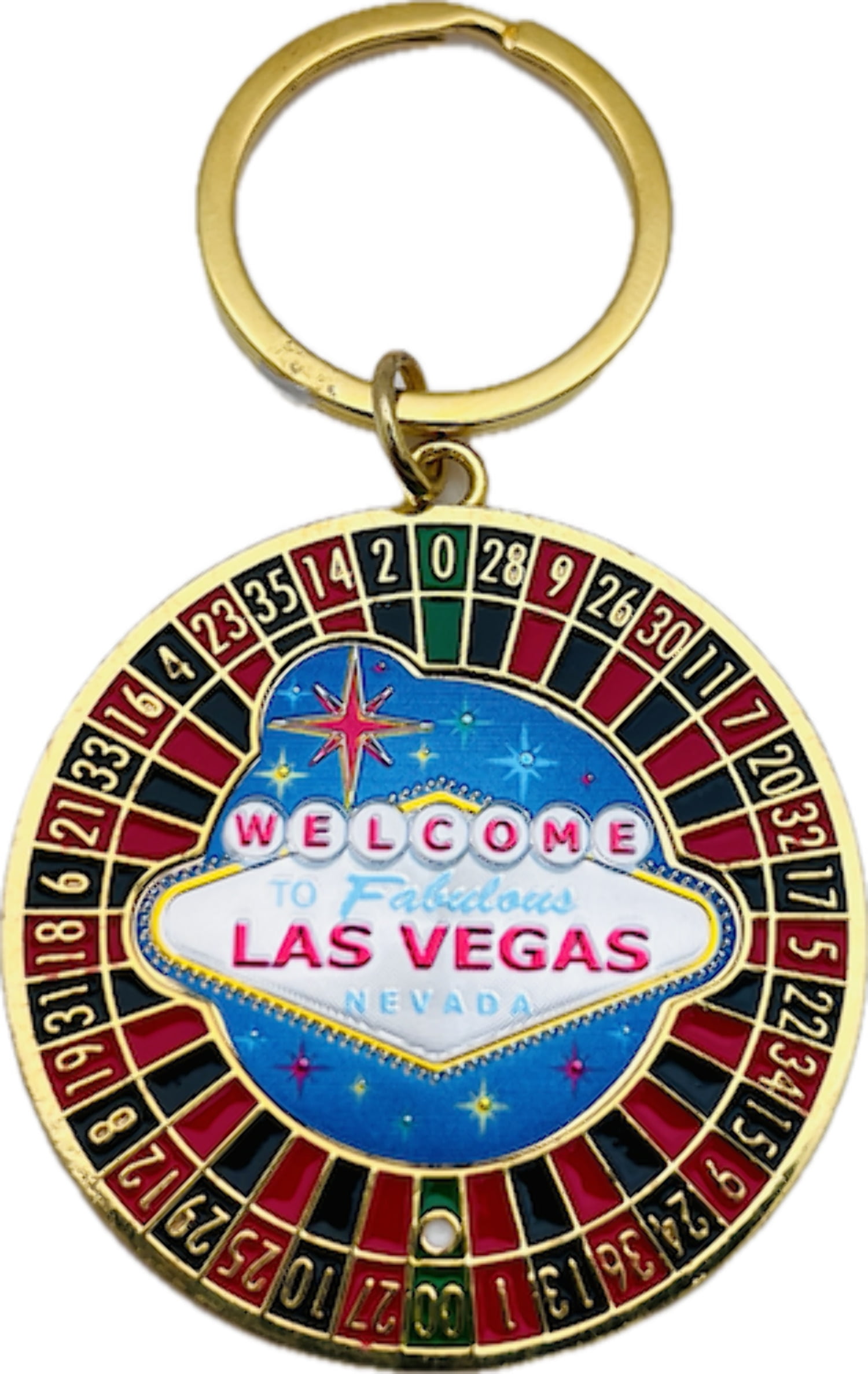 Las Vegas Welcome Sign Roulette Wheel Keychain - Walmart.com
