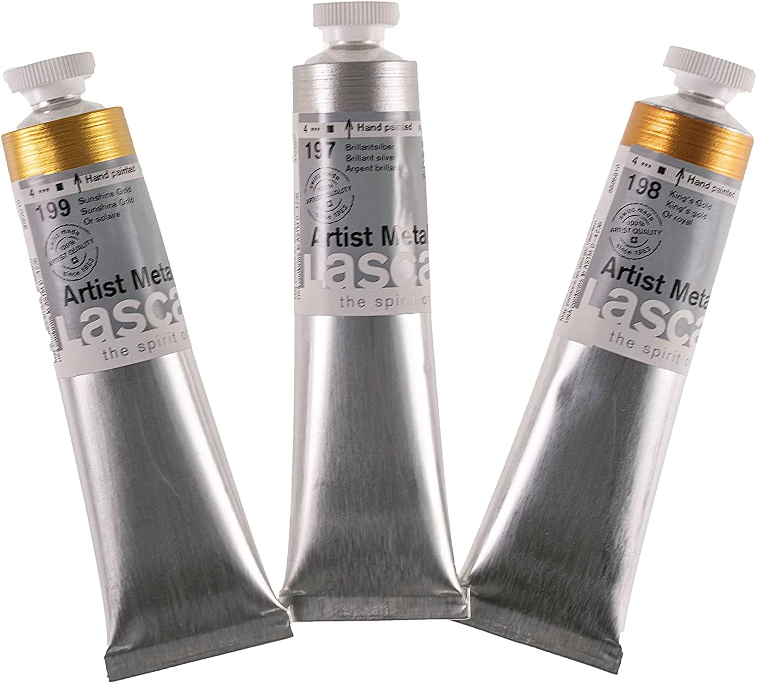 Lascaux Artist Acrylic - Metallic Colors, Set of 3 - Walmart.com