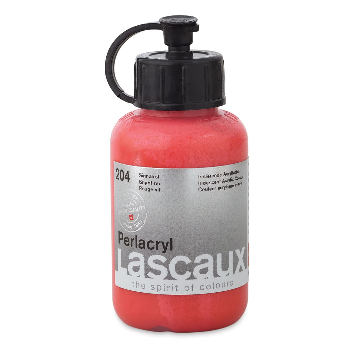Lascaux Perlacryl Iridescent Acrylics - Bright Red, 85 ml bottle ...