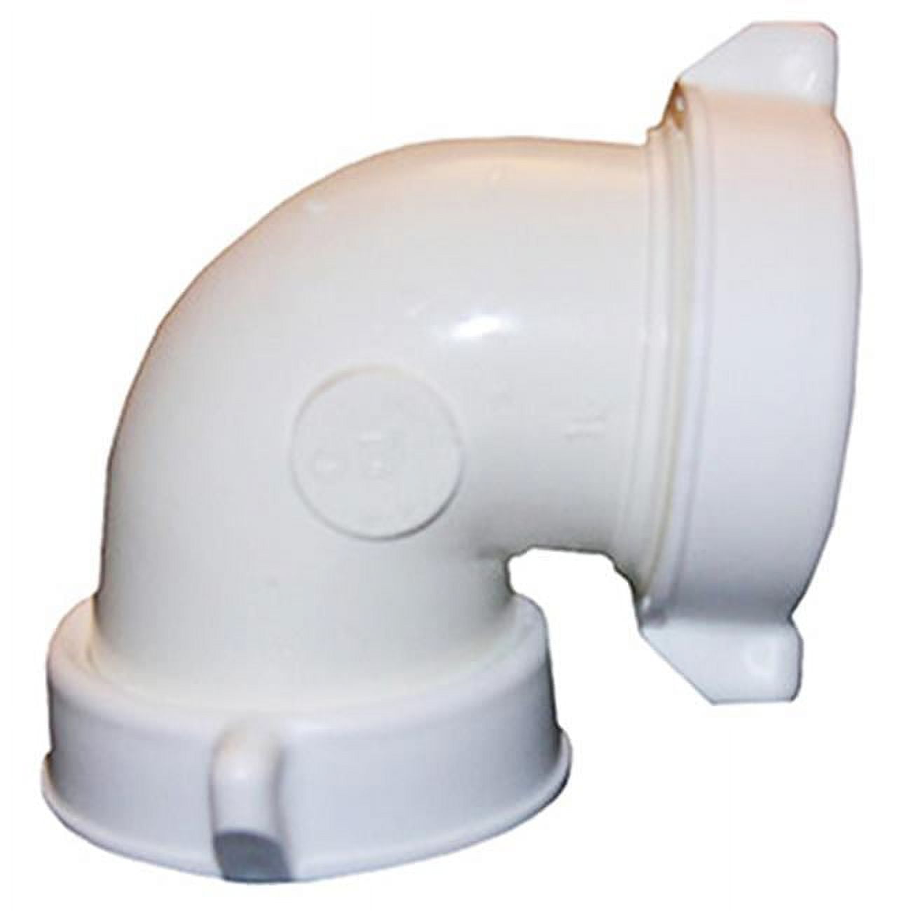 Larsen Supply White Plastic Elbow Plumbing Fitting 03-4263 - 1-1/2 In ...