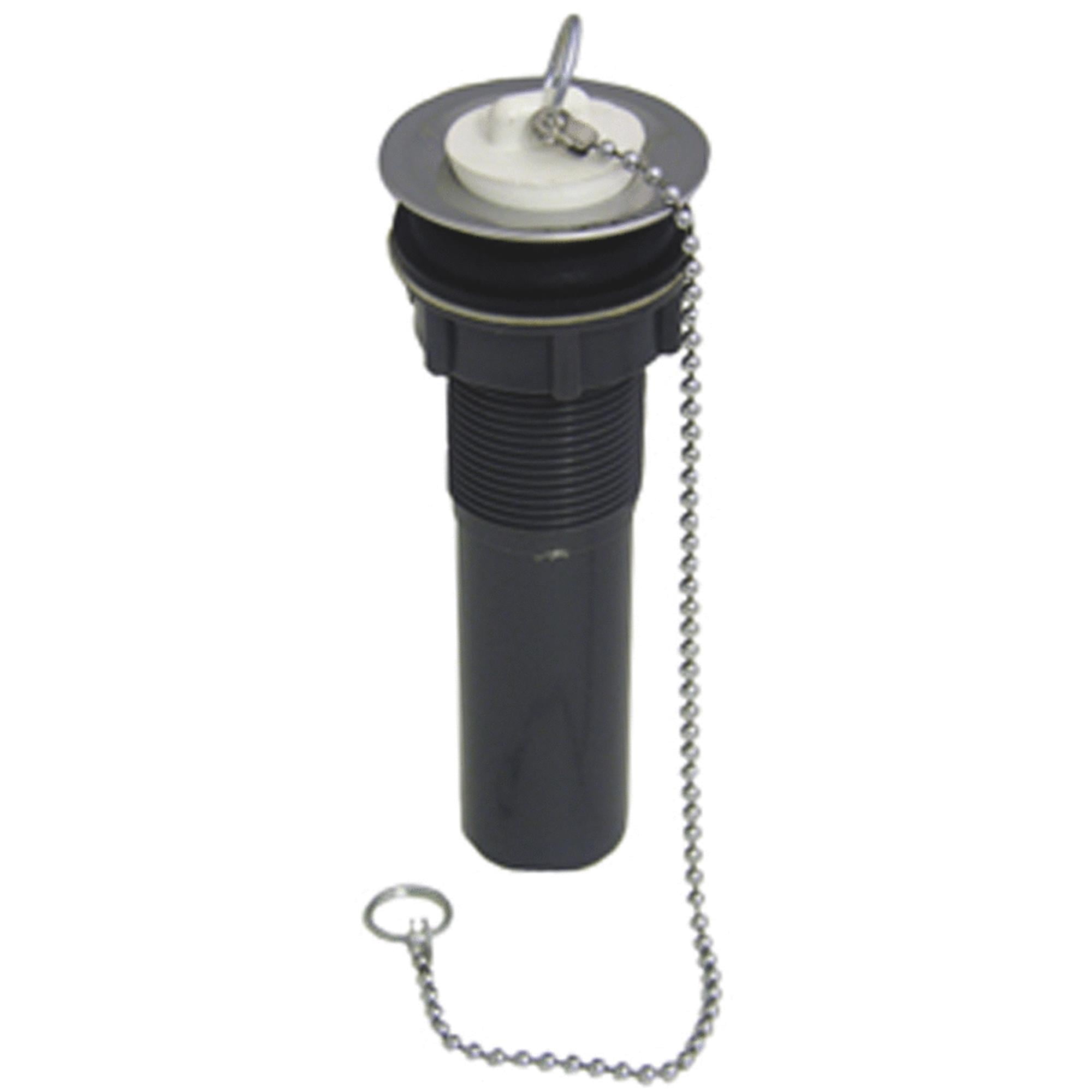 Lasco 1-1/4 In. Black Plastic C.O. Plug Plastic 1-Piece Bathroom Sink ...