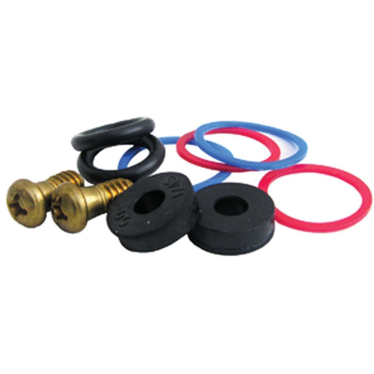 Lasco 10pc PP Stem Repair Kit Rubber, Nylon & Brass Faucet Repair Kit 0 ...
