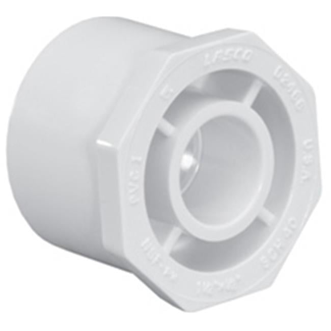 Lasco 437249BC Reducing Bushing, 2 x 1 in, Spigot x Slip, PVC, White ...