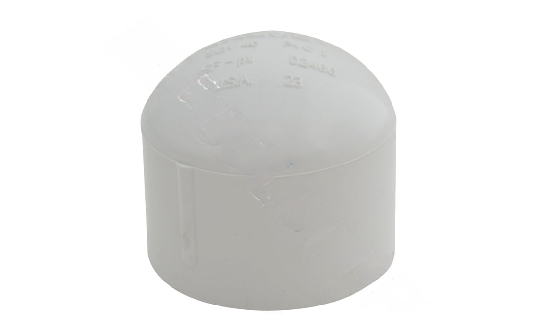 Lasco 447015BC Pipe Cap, 1-1/2 in, Slip, PVC, White, SCH 40 Schedule, 330 psi Pressure - Walmart.com