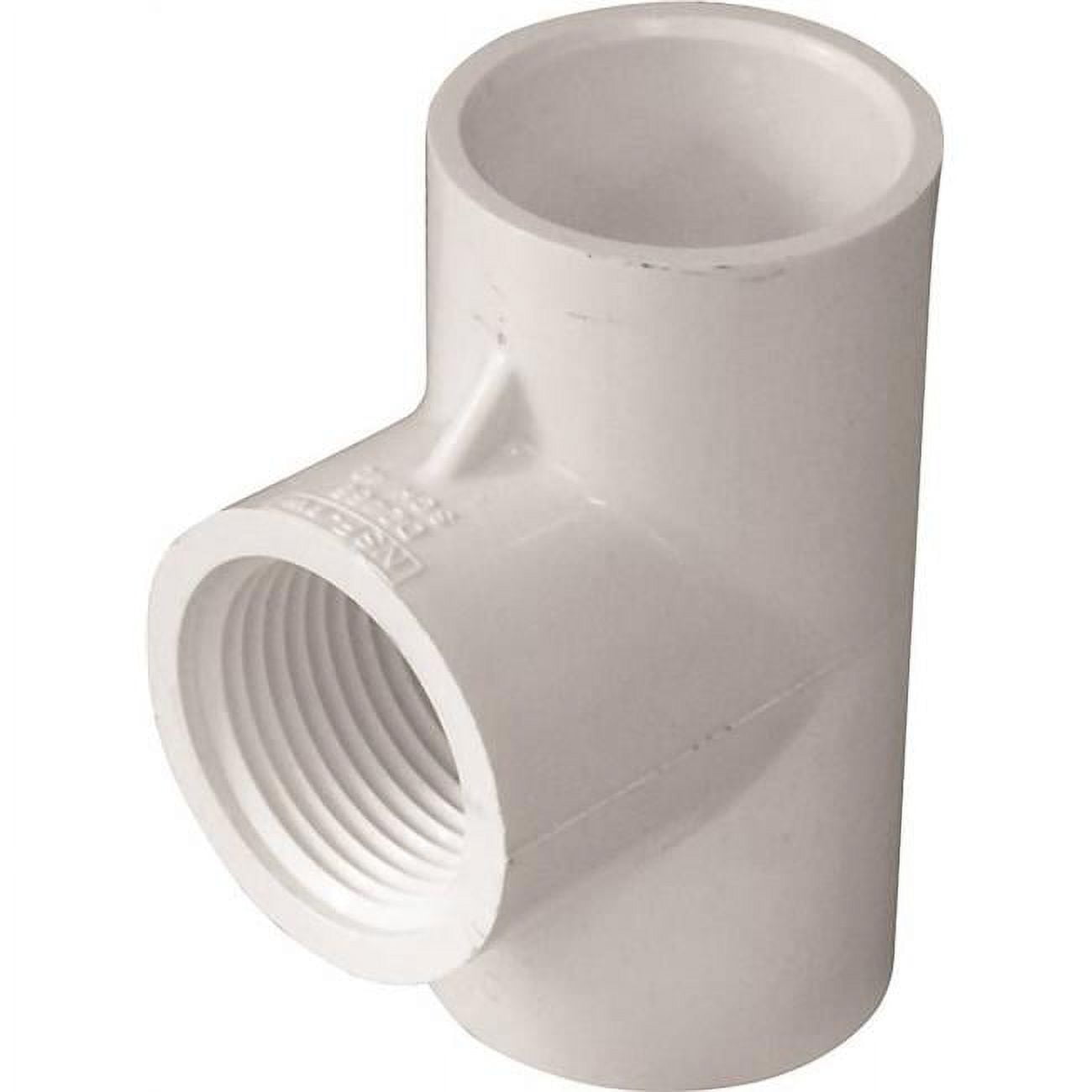 Lasco Fittings 6109680 PVC Reducing Tee, Slip - 0.75 in. - Walmart.com