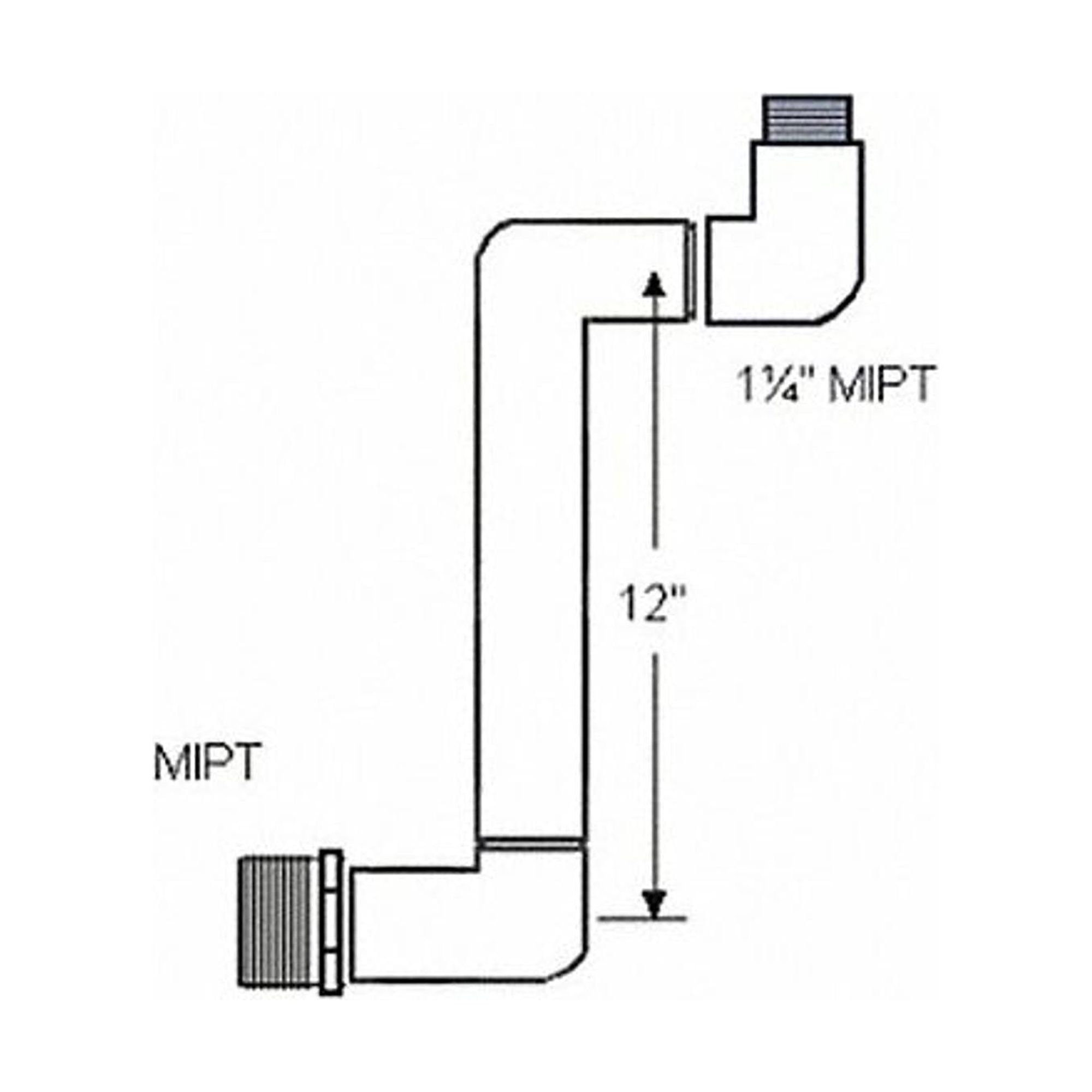 Lasco Fittings Swing Joint,1 1/4 x 1 1/4 in,MNPT,SCH 40 G232212 ...