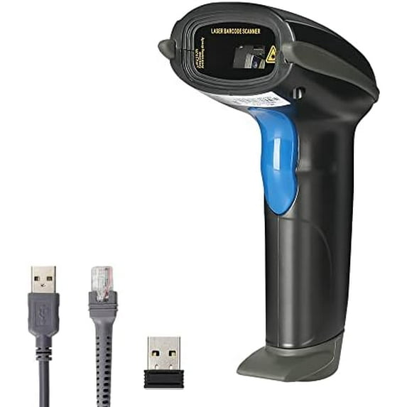 Laser 2.4G Wireless 1D Bar Code Scanners Readers for Computers PC ...