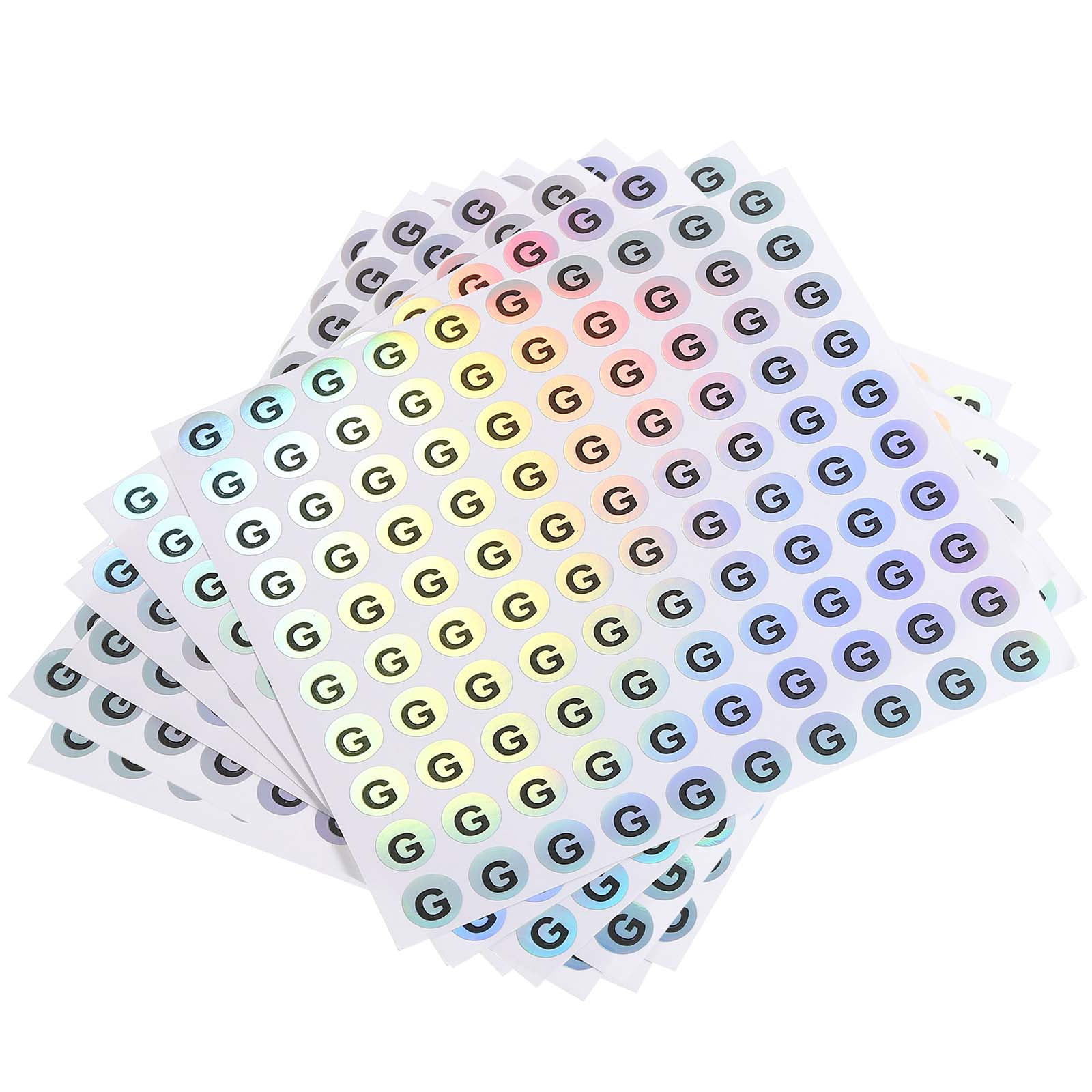 Laser Capital Letter Stickers, Alphabet G Round Self-Adhesive ...
