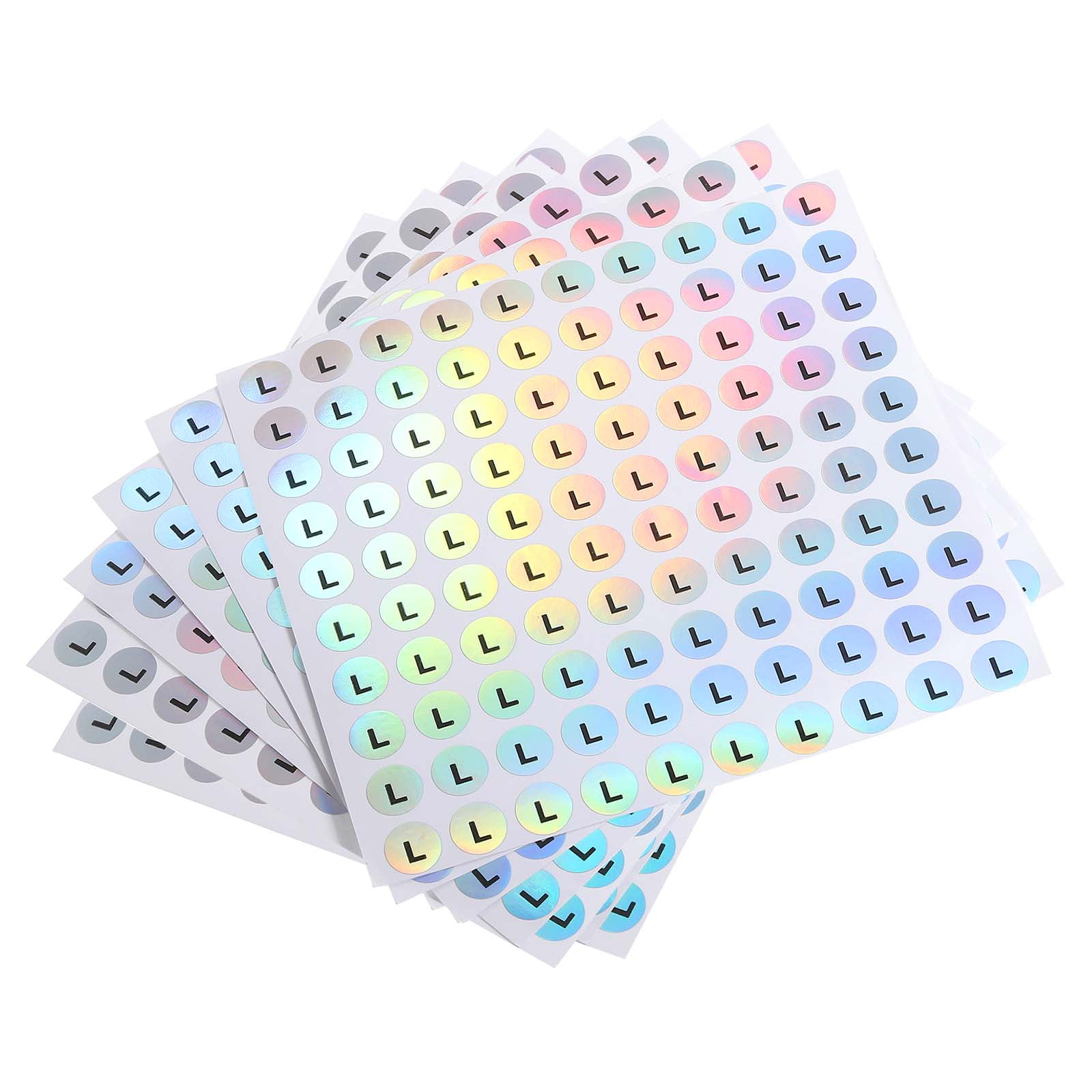 Laser Capital Letter Stickers, Alphabet L Round Self-Adhesive ...