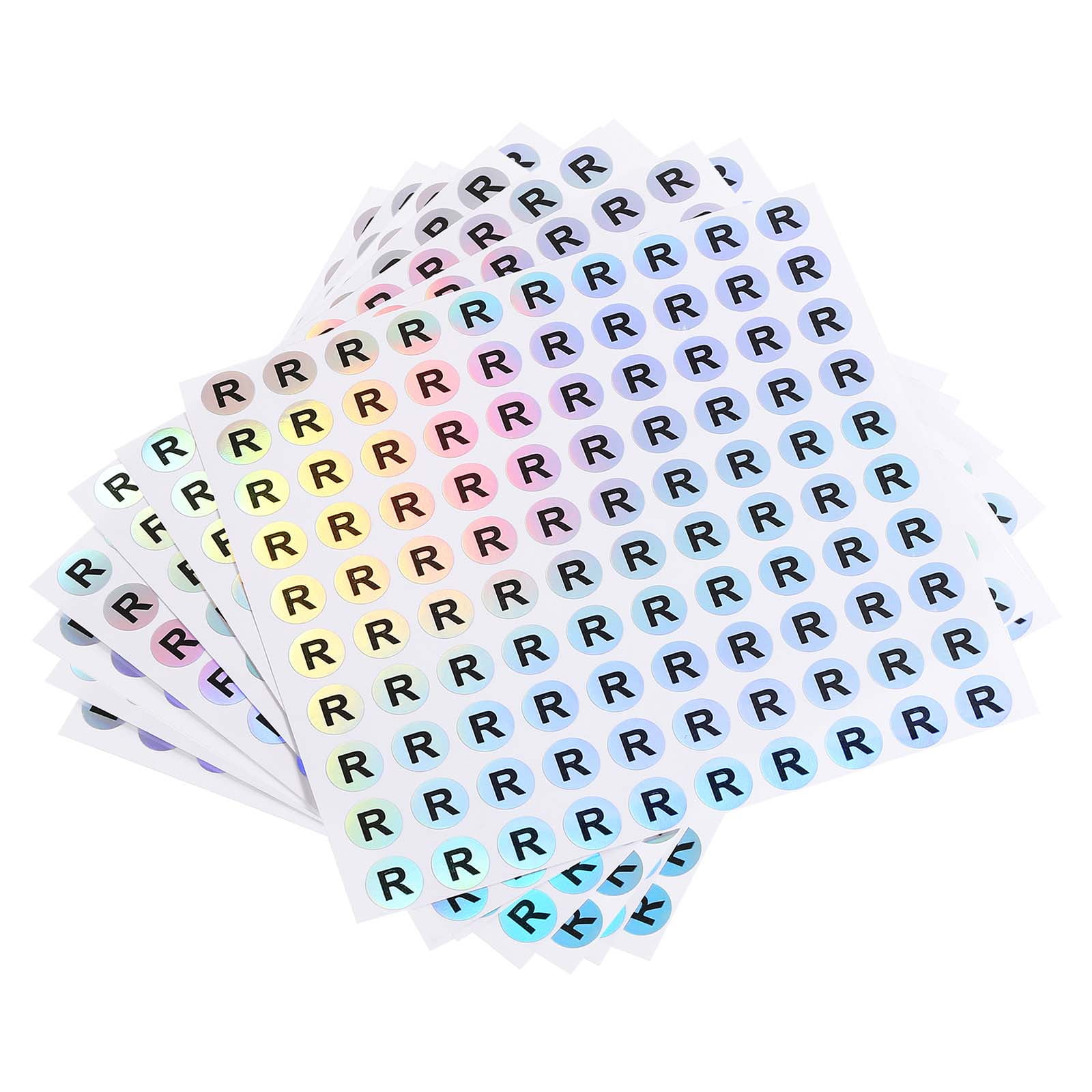 Laser Capital Letter Stickers, Alphabet R Round Self-Adhesive ...