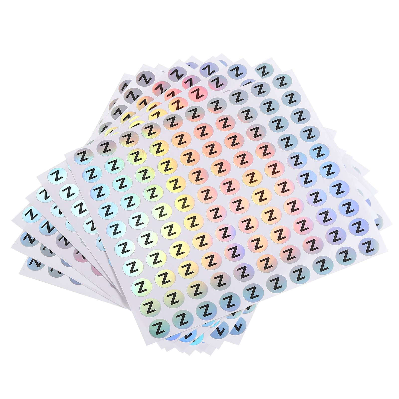 Laser Capital Letter Stickers, Alphabet Z Round Self-Adhesive ...