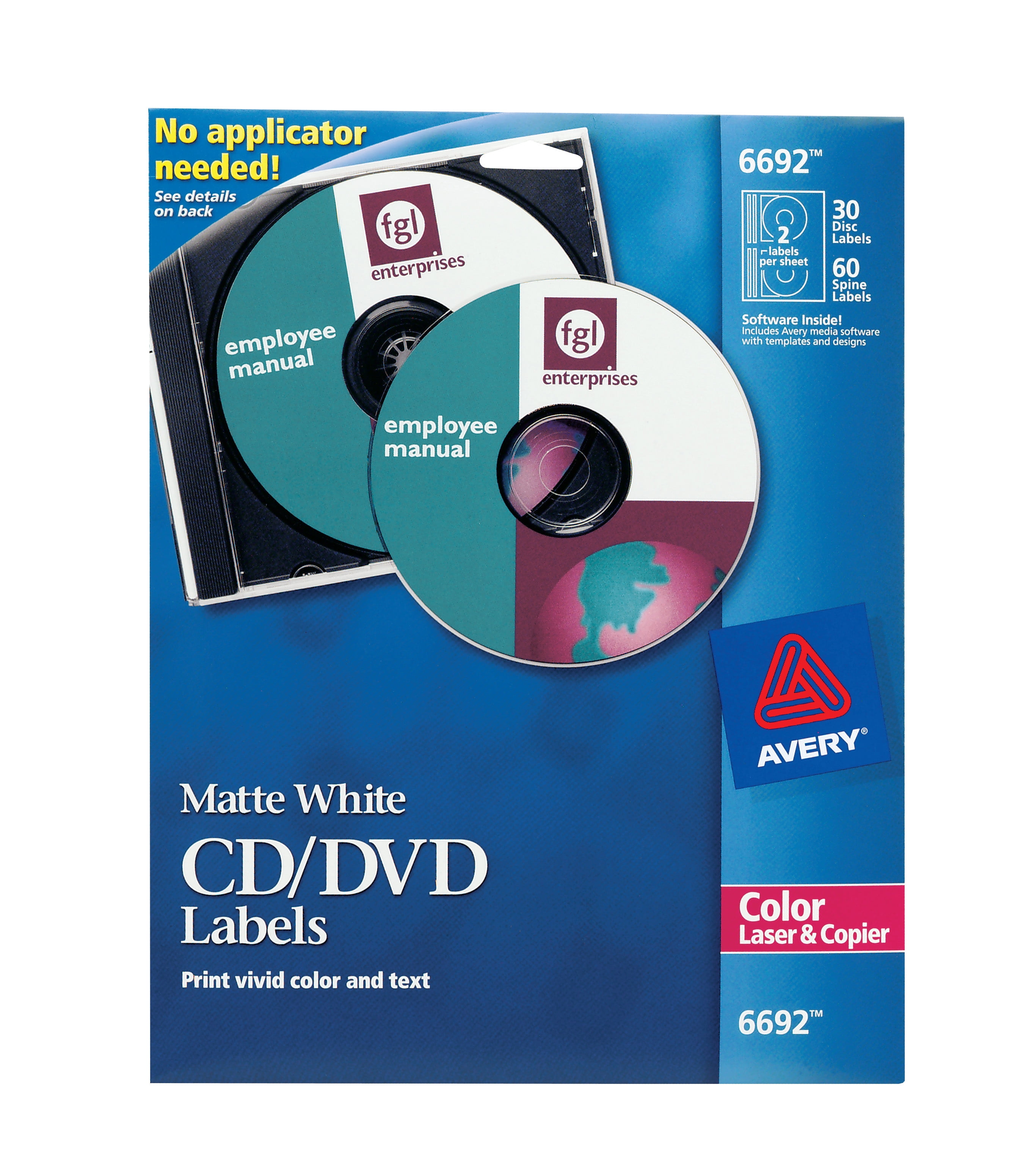Laser Cd Labels, Matte White, 30/pack | Bundle of 5 Packs - Walmart.com