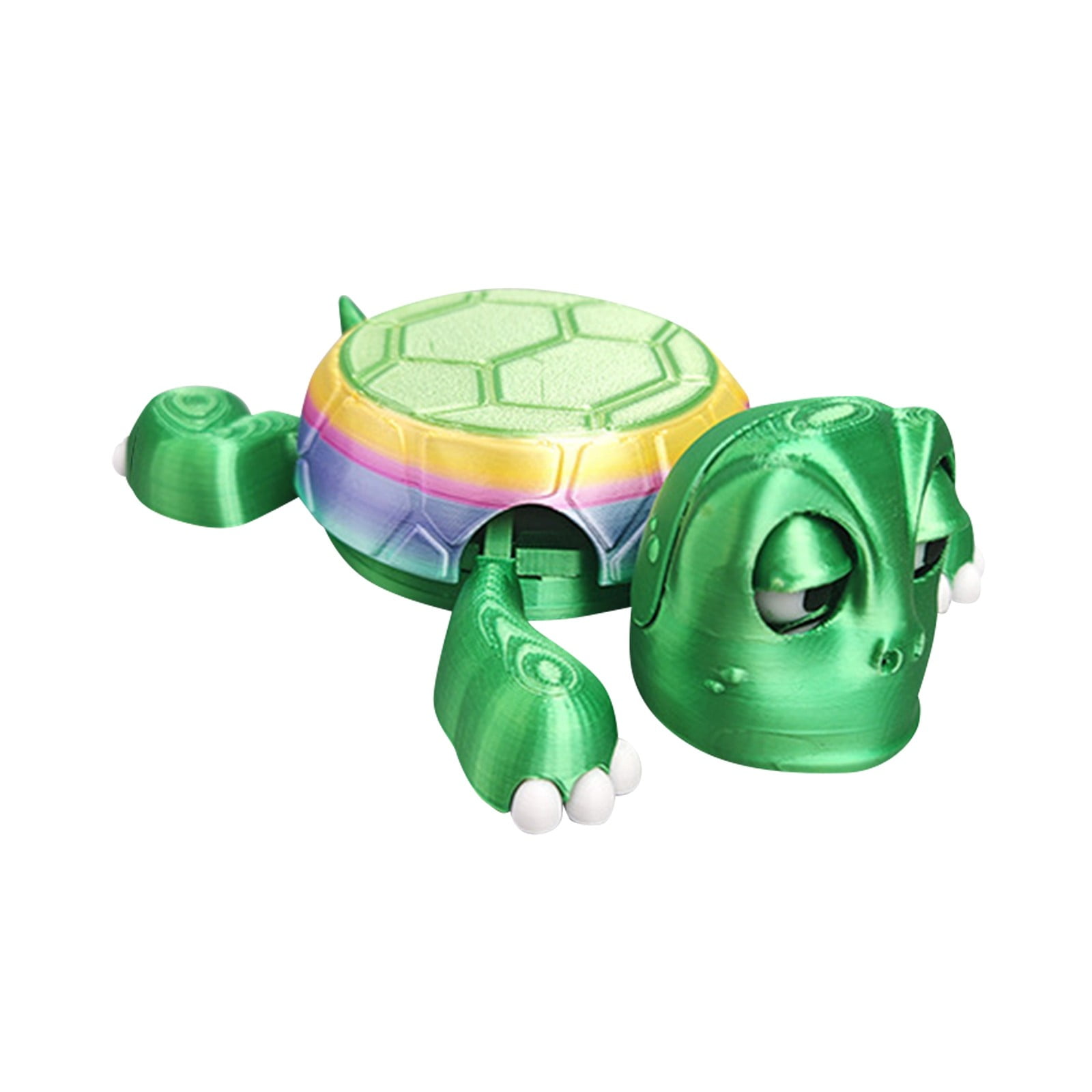 Laser Colored 3D Printed Turtle, Articulated Animal Model, Colorful ...