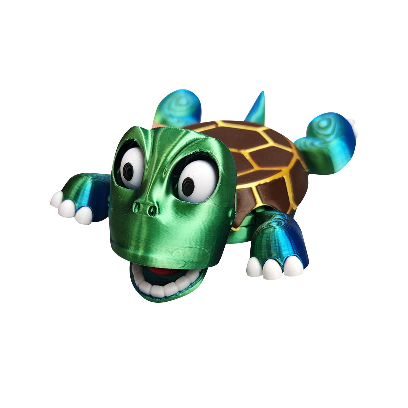 Laser Colored 3D Printed Turtle, Articulated Animal Model, Colorful ...