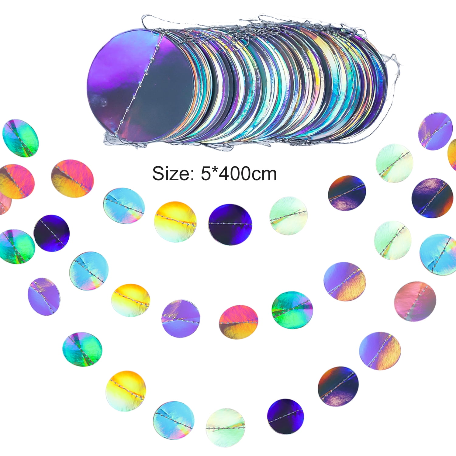 Laser Colourful Paper Banner Circle Garland Wedding Baby Shower ...