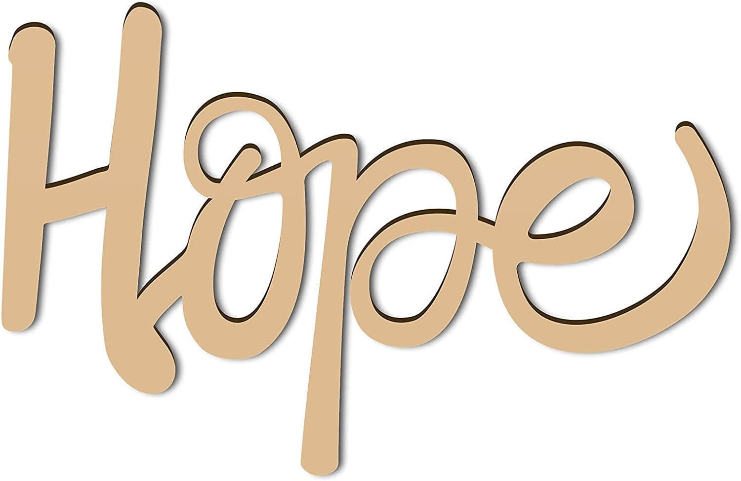 Laser Cut Hope Wood Sign Wall Art Cutout Letter Sign 6 x 10inch ...