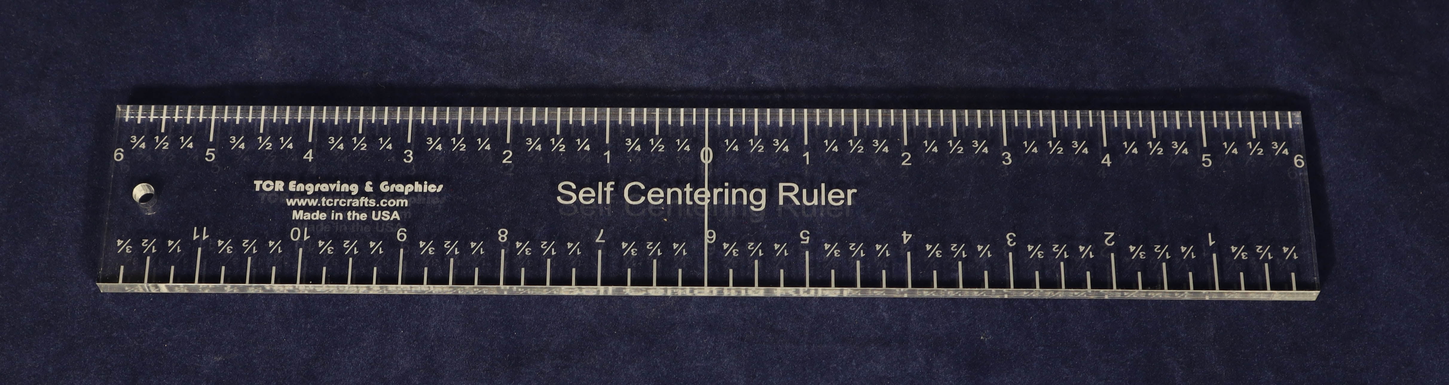 Laser Cut Self Centering Ruler 12" - ~1/4" Thick -Imperial - Walmart.com