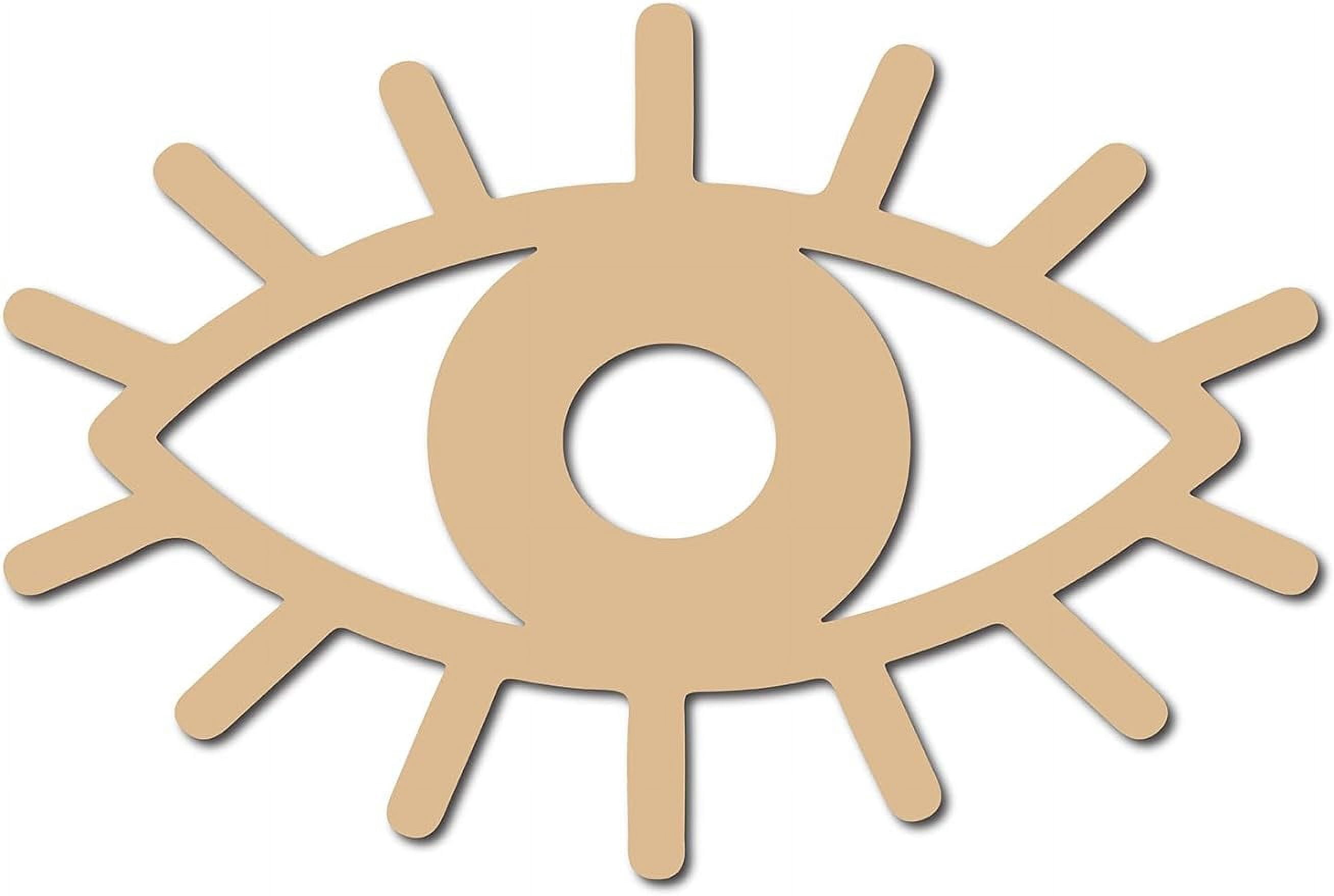 Laser Cut Wooden Eye Wood Sculpture Sign Unfinished Hanging Decor ...