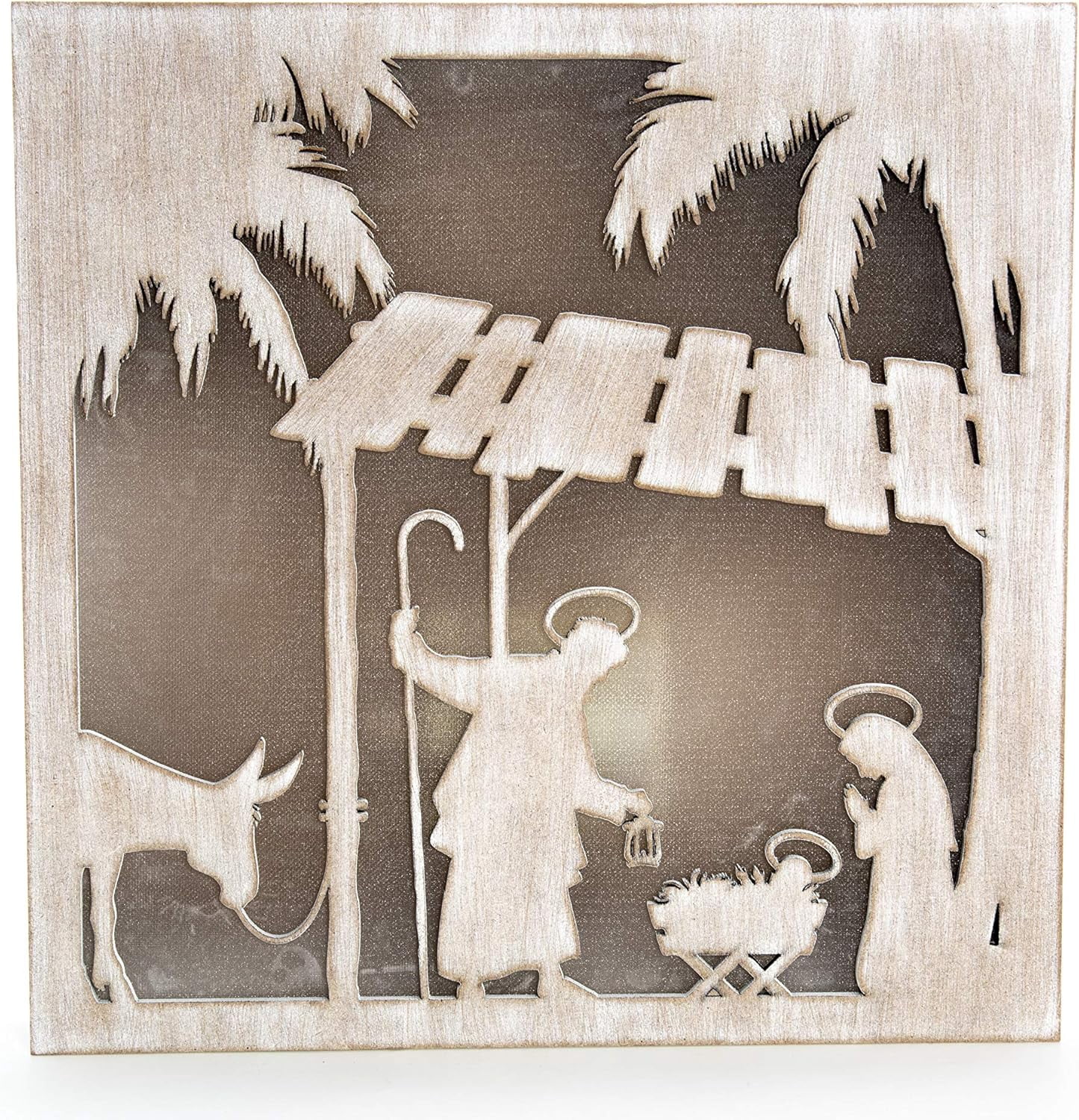Laser Cut Wooden Light Up Nativity Scene Panel - Inspirational Home ...