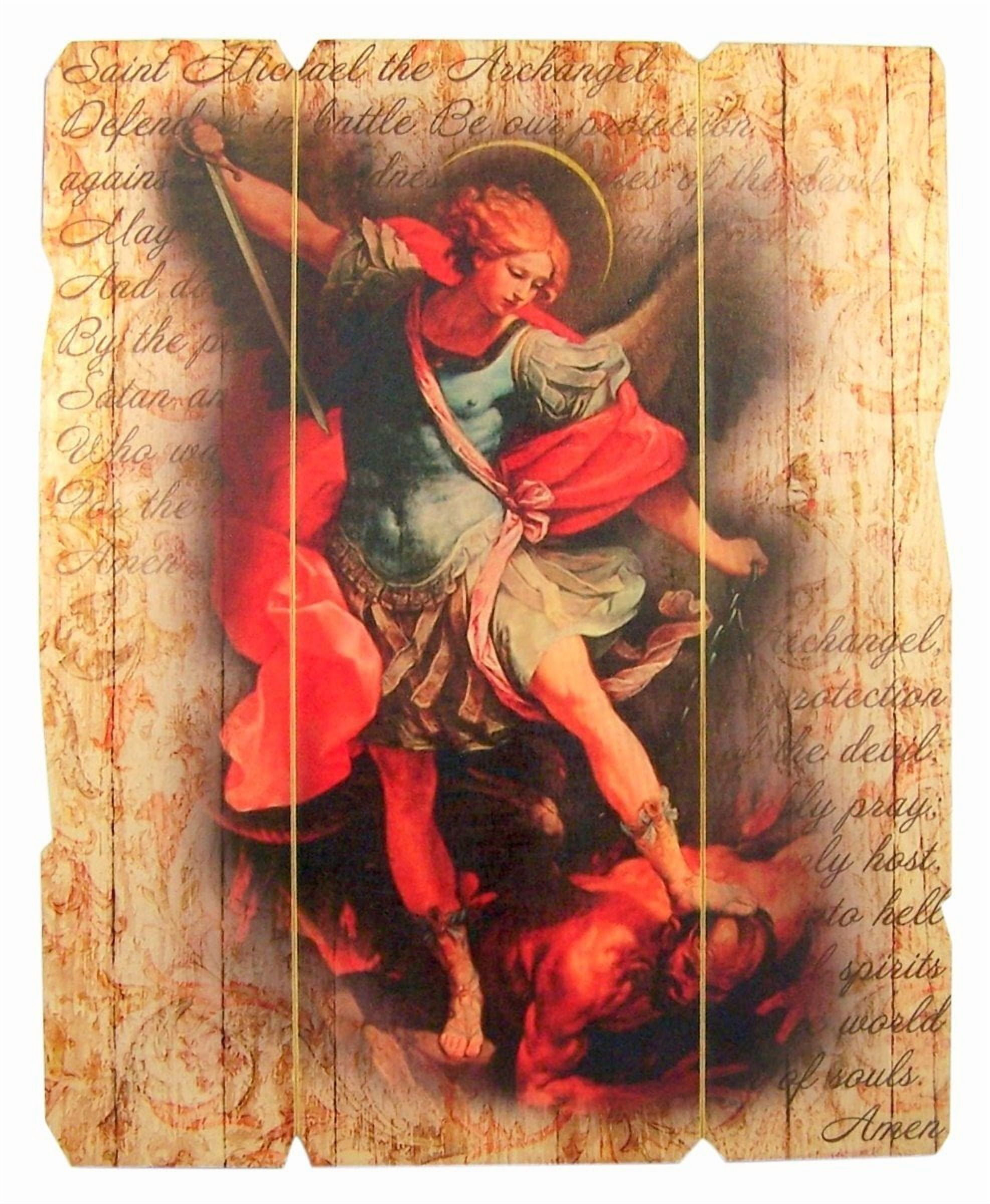 Laser Cut Wooden Wall Plaques Wood Saint Michael The Archangel Icon ...
