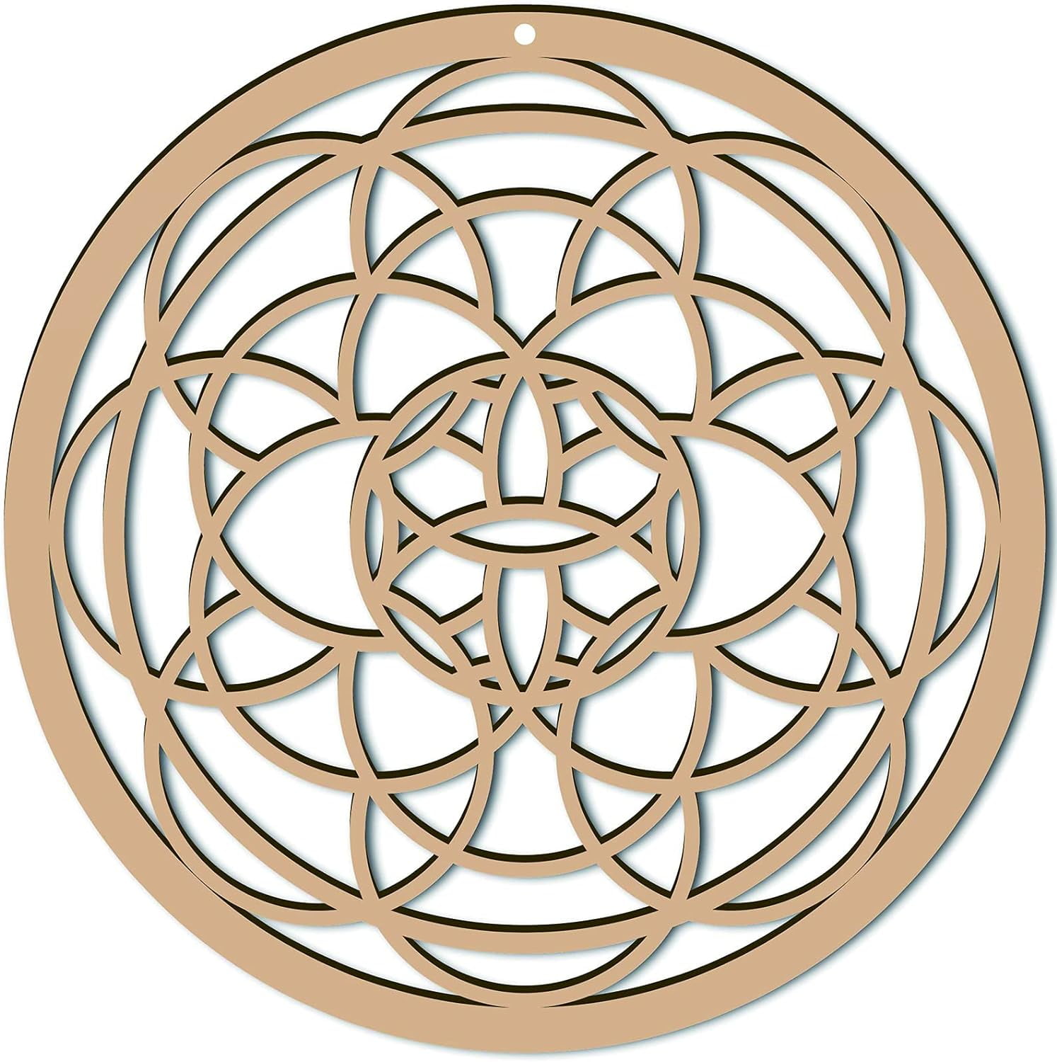 Laser Cut Wooden Wall Sculpture Torus Wall Art Home Decor Meditation ...