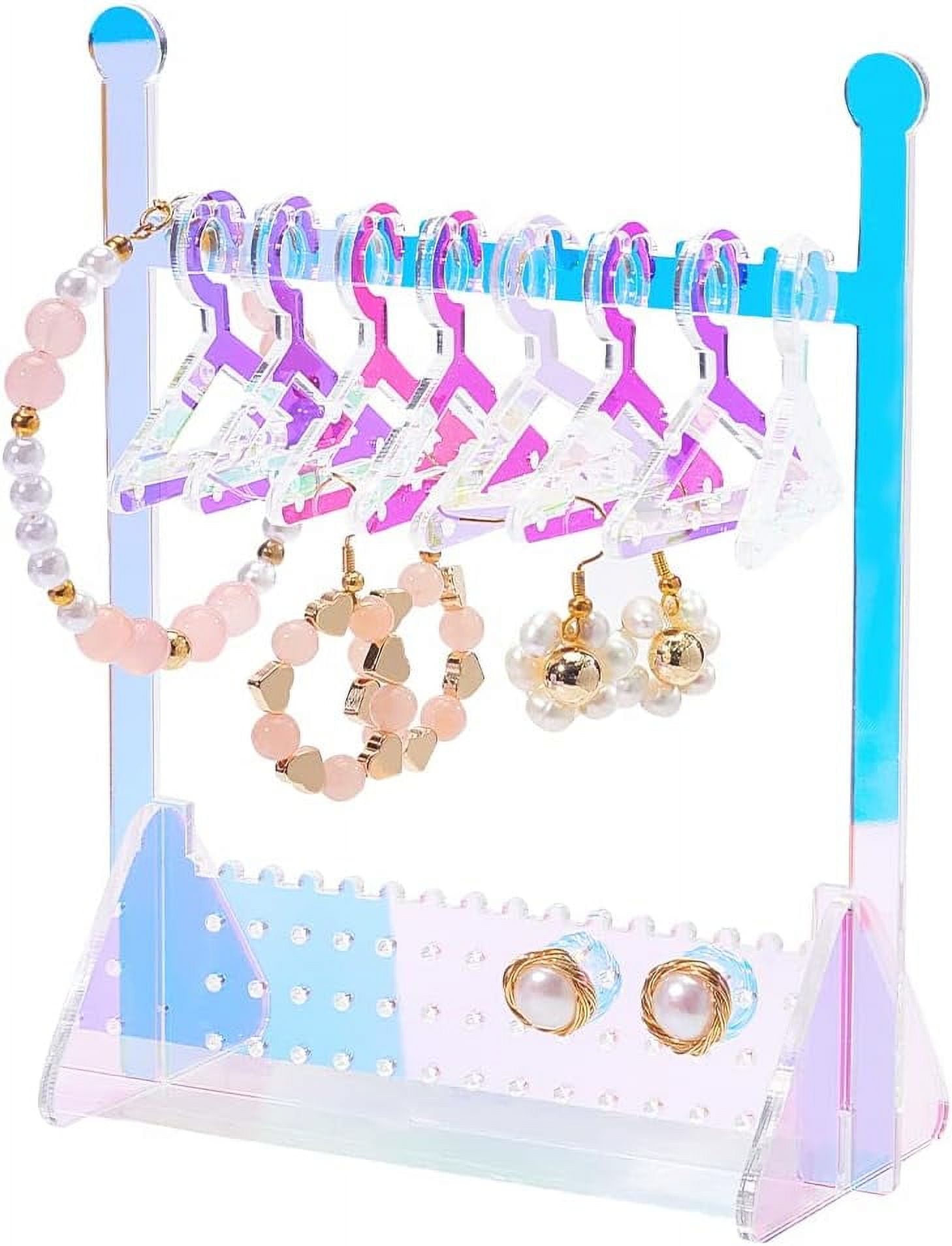 Laser Earring Hanger Stands 74 Holes Acrylic Earring Holder Rack with ...
