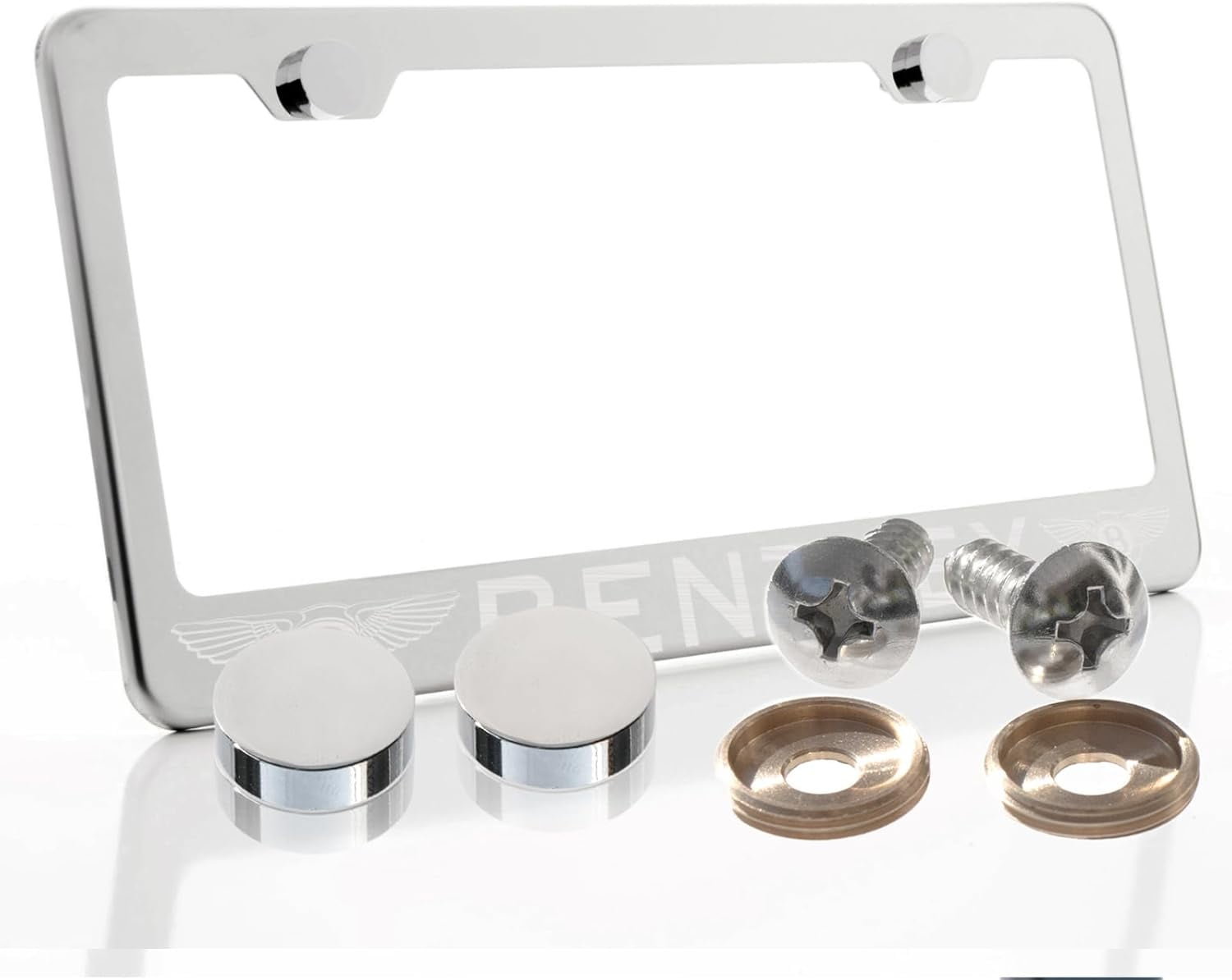 Laser Engraved License Plate Frame Made of Industrial Grade Mirror ...