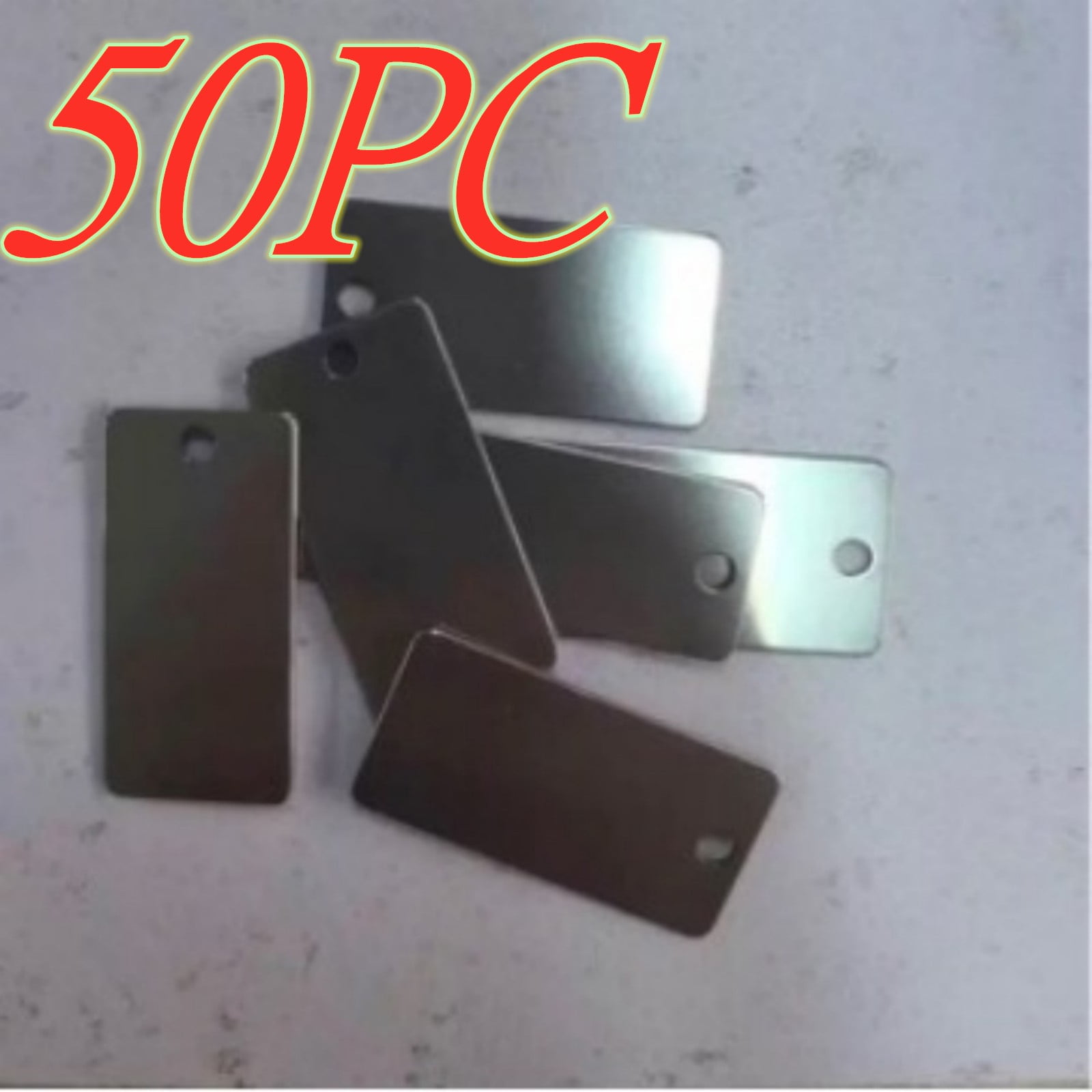 Laser Engraving Blanks 50 Pack Metal Stamping Blanks Stainless Steel ...