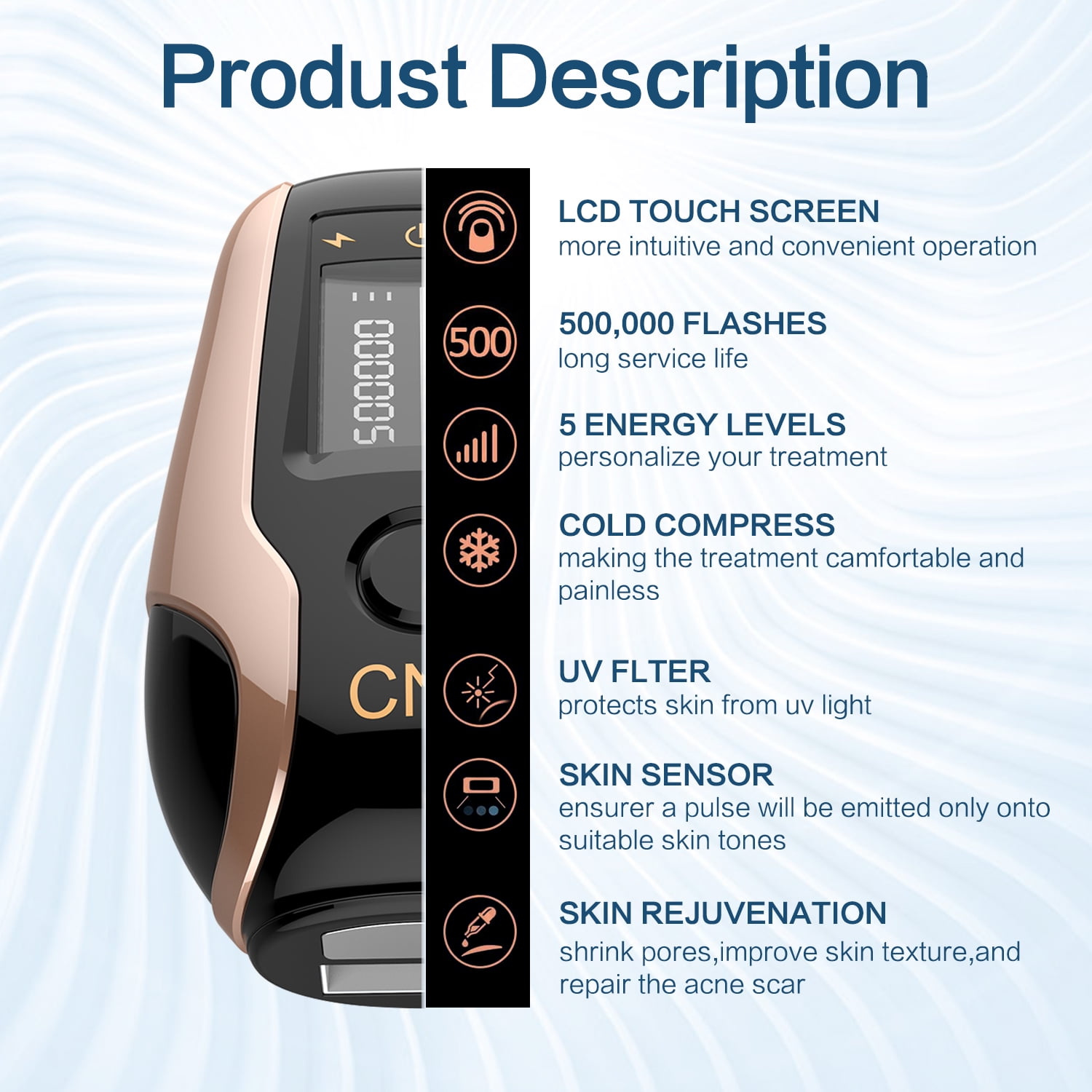 Laser-Epilator Freezing Point Hair Removal for Women Painless Armpits ...