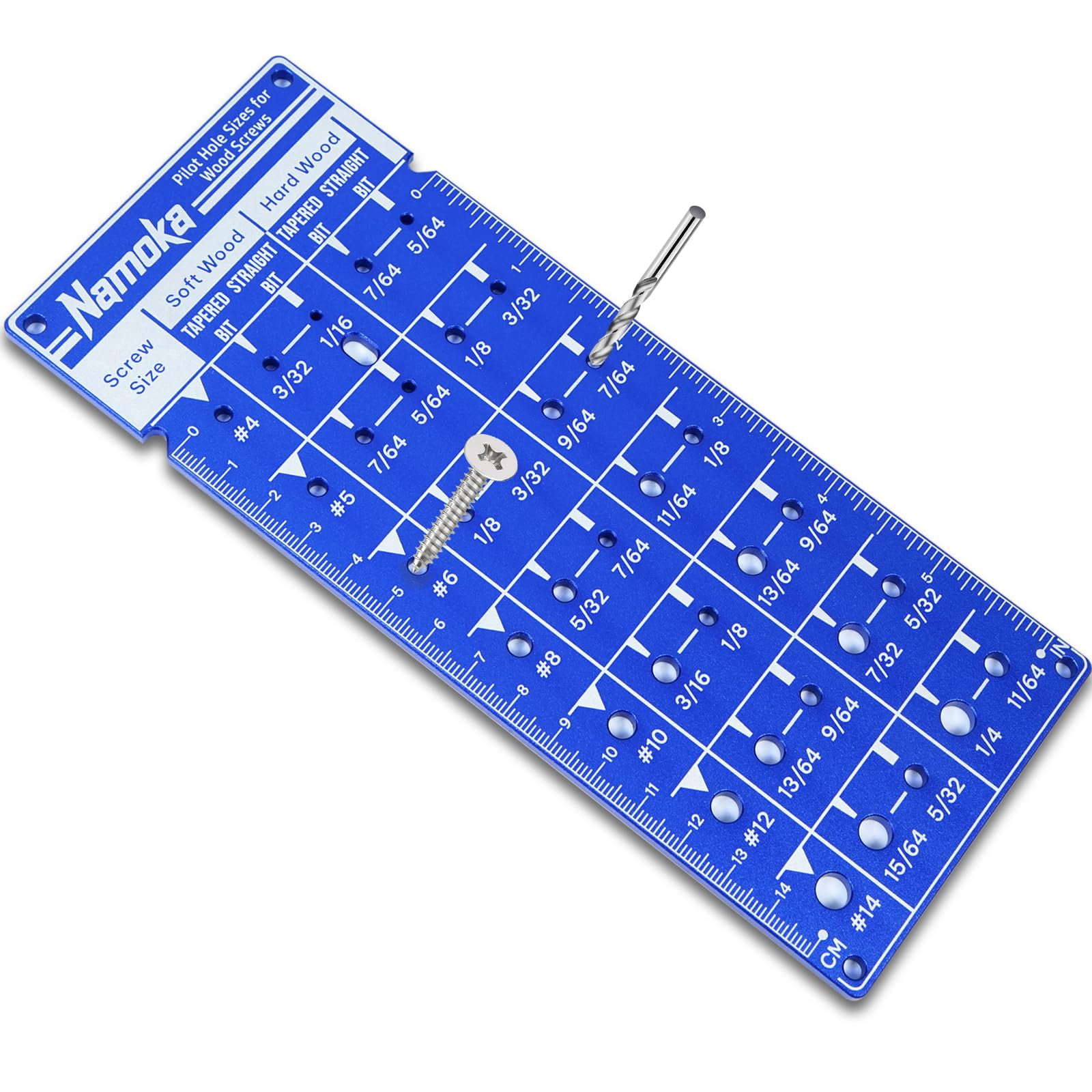 Laser Etched Screw Size Chart & Drill Bit Gauge 6061 Aluminum 4mm Thick ...