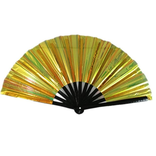 Laser Film 10 Inch Tai Chi Fan Foldable Boots On The-Ground Hand Fan ...