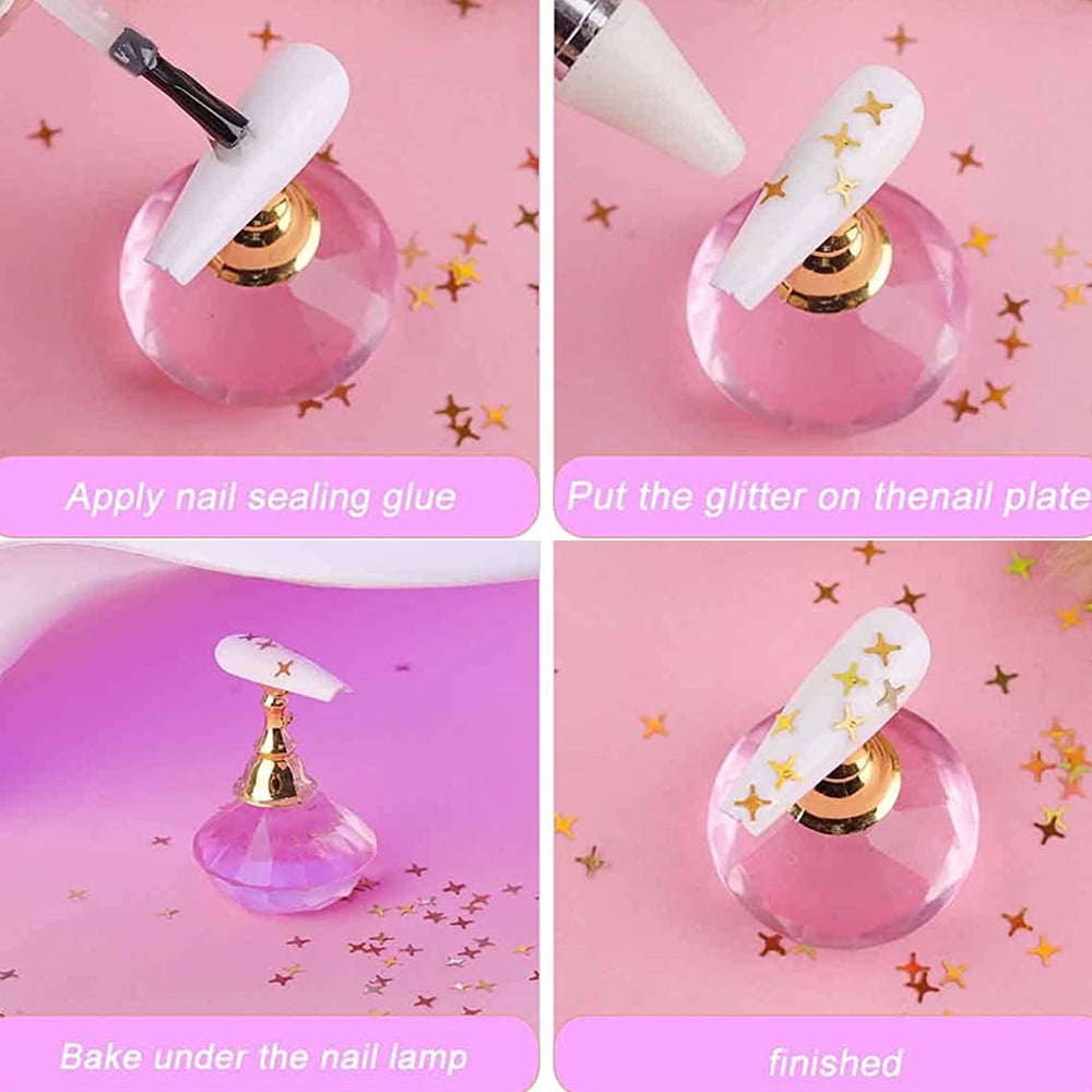 Laser Flash Powder Patch Nail Flash Powder Block Holographic Flash With ...