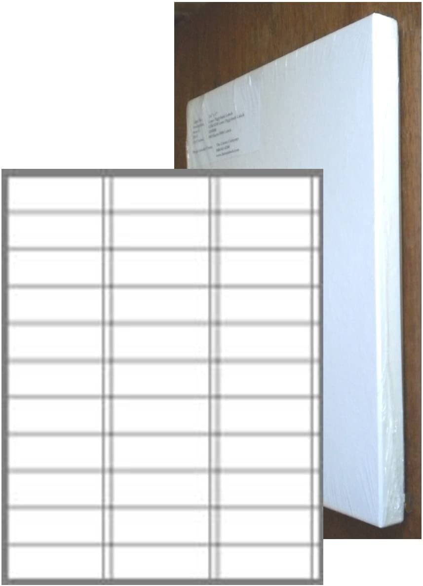 Laser Format Piggyback Labels, 2.83 x 1 inch, Box of 100 Sheets (33-up ...